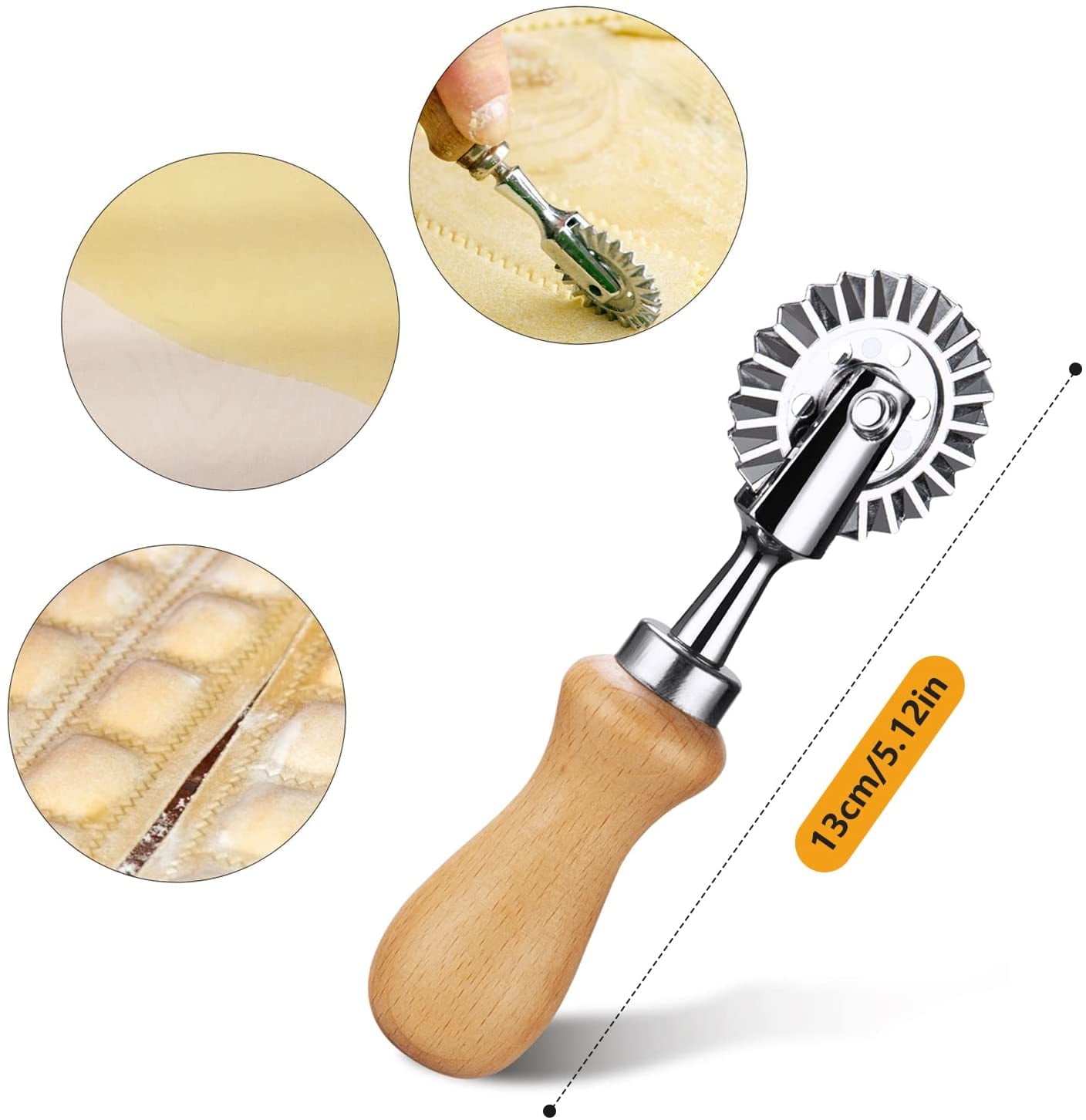 Jimin Pastry Wheel Cutter - Pasta Cutter Wheel - Ravioli Crimper Cutter ...