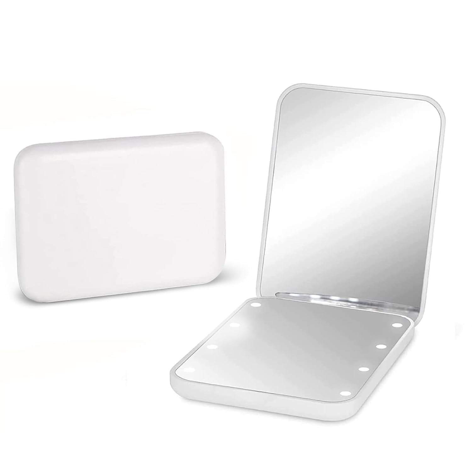 Jimin Pocket Mirror, 1X/3X Magnification LED Compact Travel Makeup ...