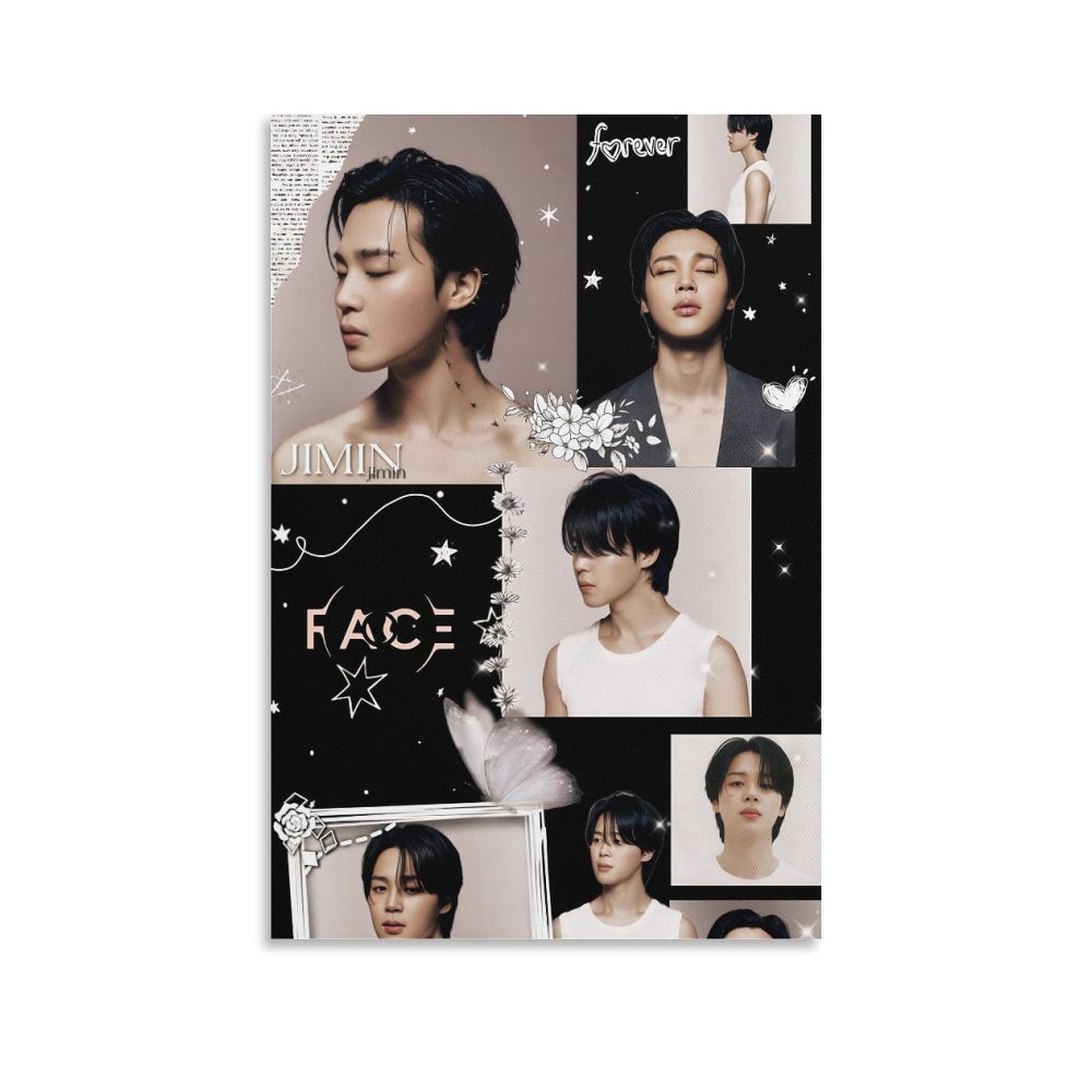 Jimin Singer Korean Idol Boy Group Art Collage Poster (5) Print Photo ...