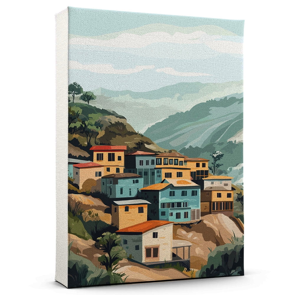 Jimma Travel Canvas, Ethiopia Canvas Print vintage, Colorful Jimma ...