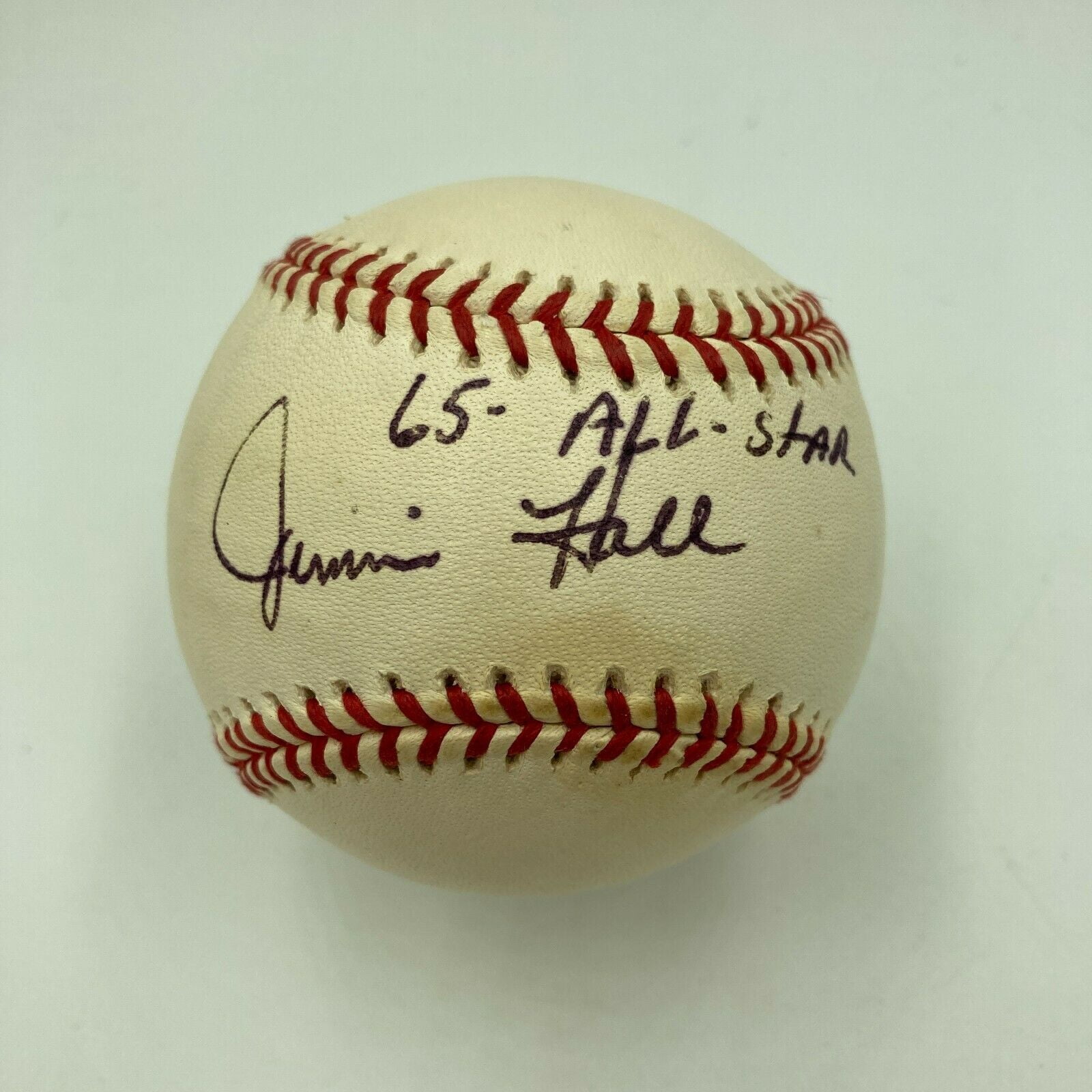Jimmie Hall 1965 All Star Signed American League Baseball With JSA COA ...