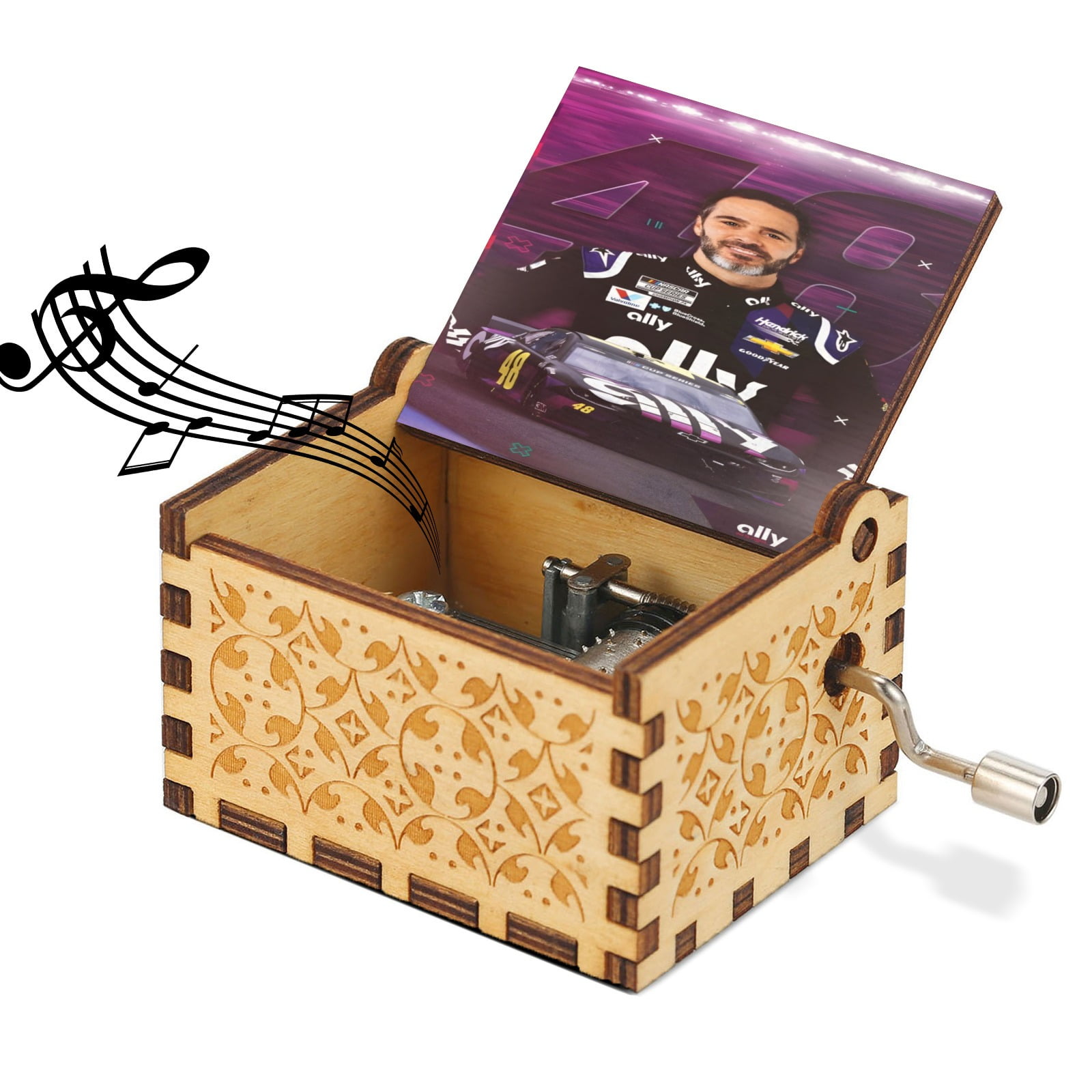 Jimmie and Johnson Wooden Music Box. - Walmart.com