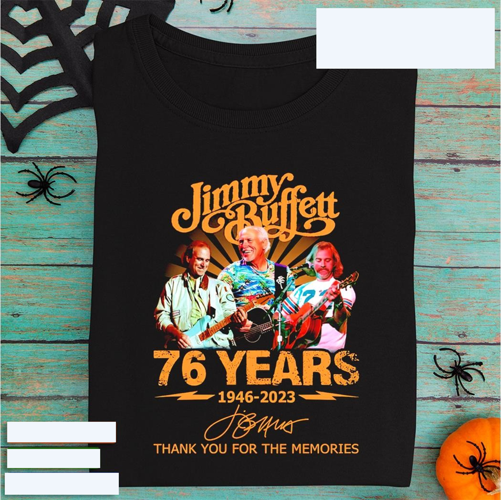 Jimmy Buffett 76 Years 1946-2023 thank you for the memories music shirt ...