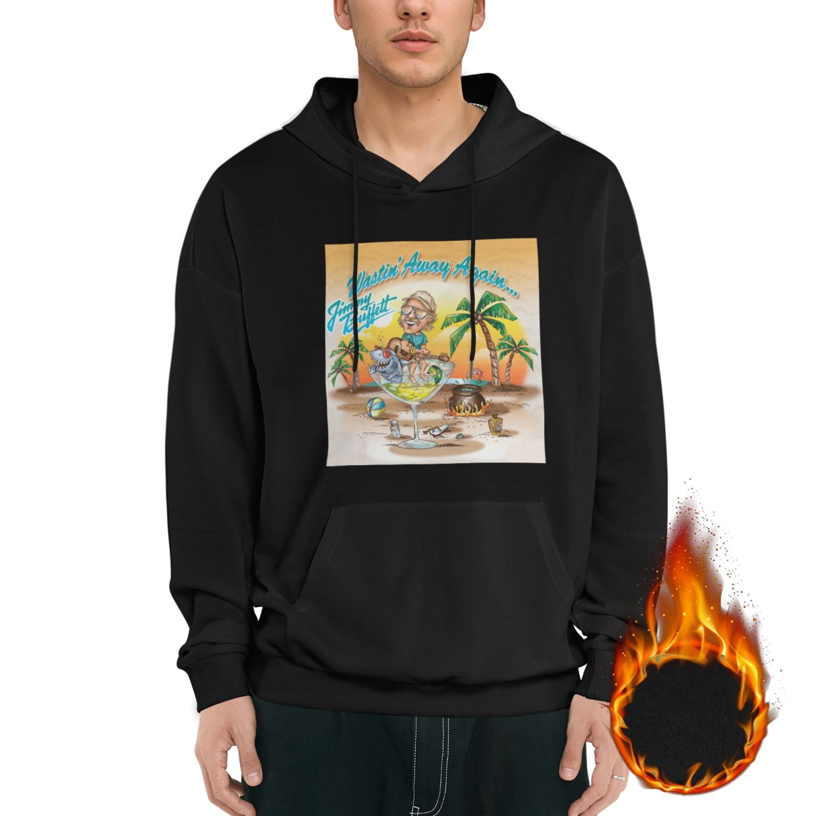 Jimmy Buffett Country Men'S Fleece Hoodie Pullover Hooded Sweatshirt Hoodies With Big Pockets ...