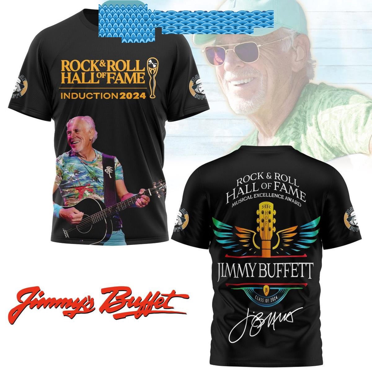 Jimmy Buffett Hall Of Fame Rock And Roll Introduction 2024 Hoodie T ...