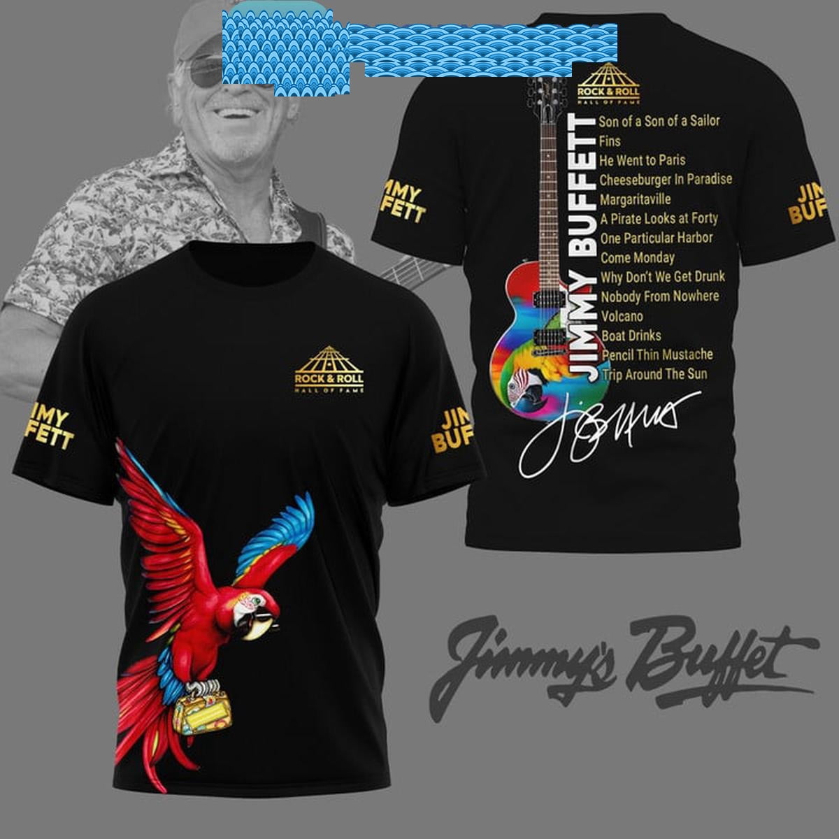 Jimmy Buffett Margaritaville Hall Of Fame Introduction 2024 Hoodie T ...