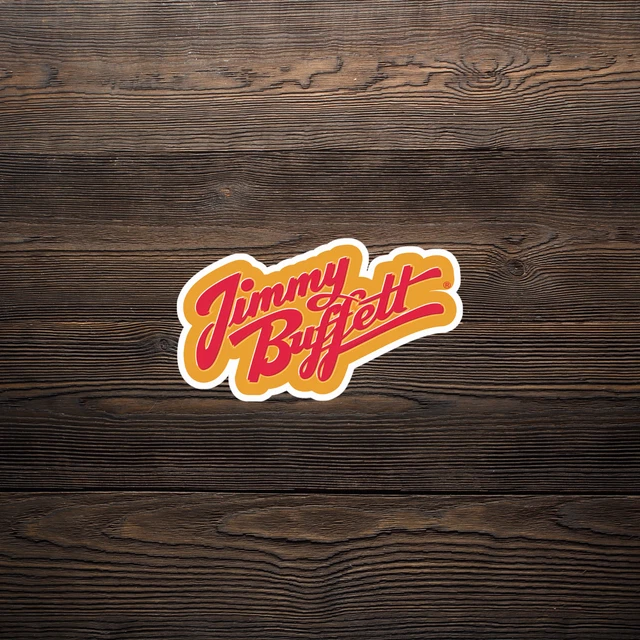 Jimmy Buffett Retro 70S Style Band Logo Sticker - Tropical Rock Music ...