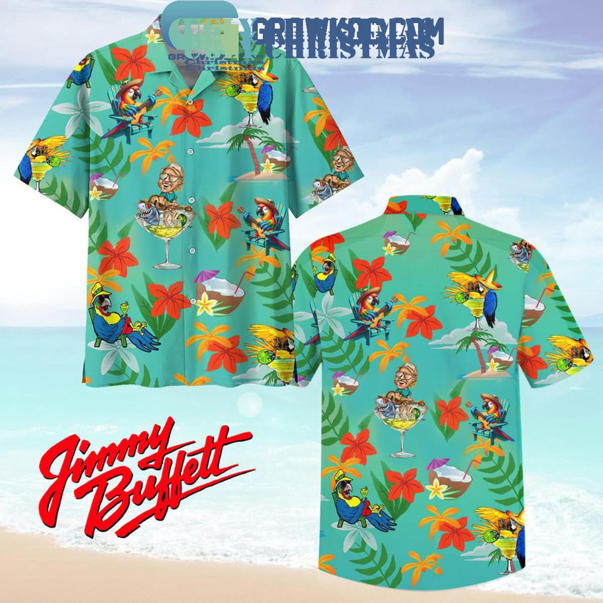 Jimmy Buffett Summer Whiskey Cocktail Hawaiian Shirts - Walmart.com