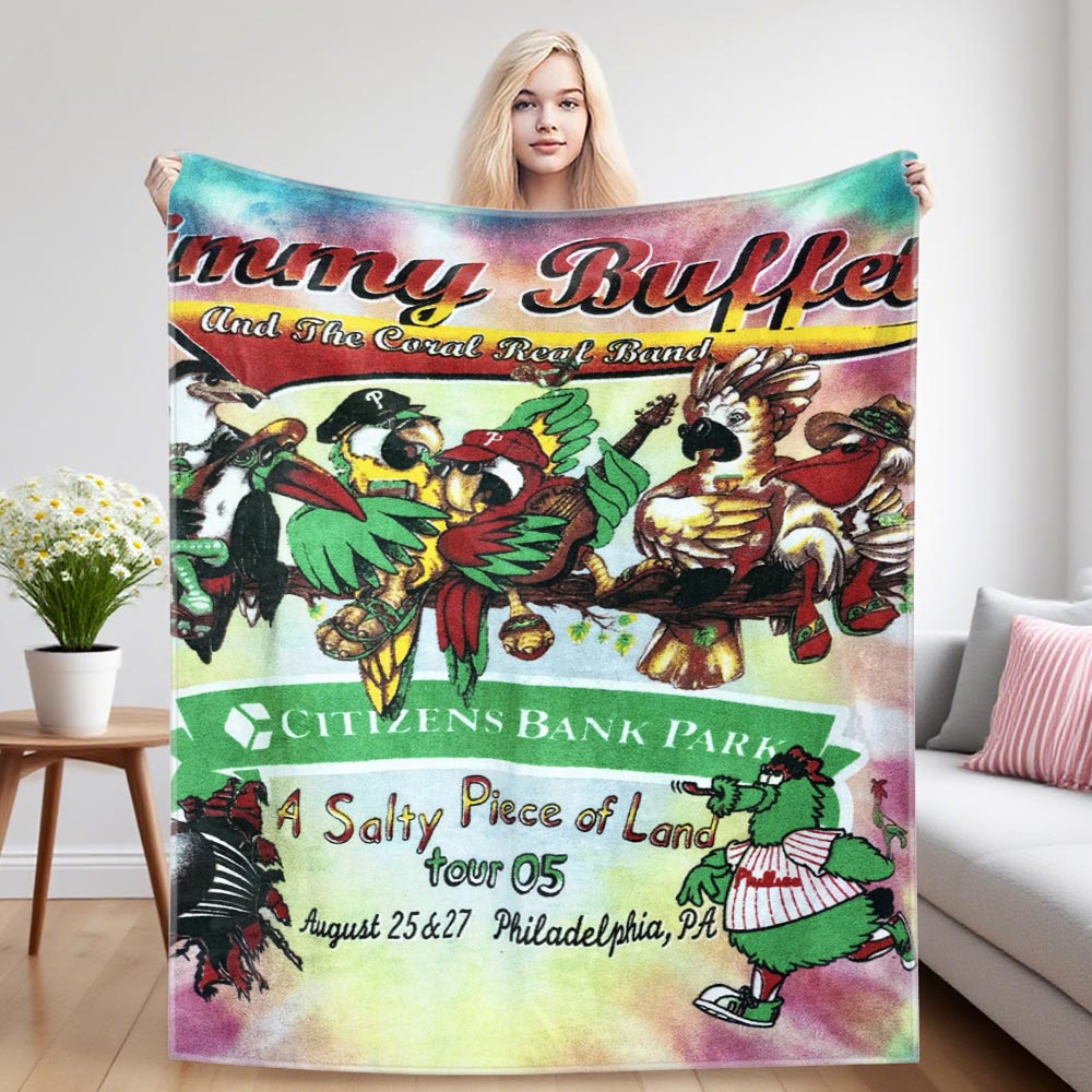 Jimmy Buffett Throw Blanket Merch Gifts Music Present Music Fans ...