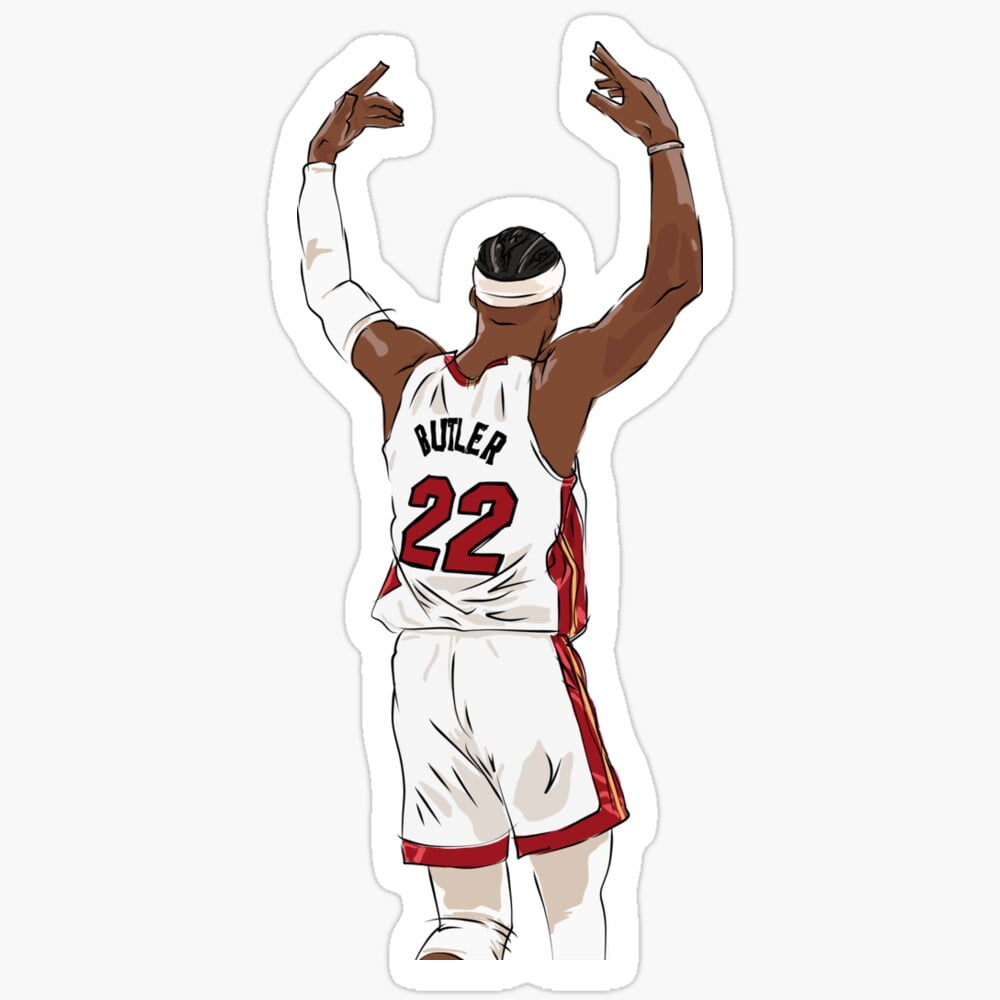 Jimmy Butler Celebration Sketch Sticker Phone Decal Water Bottle ...