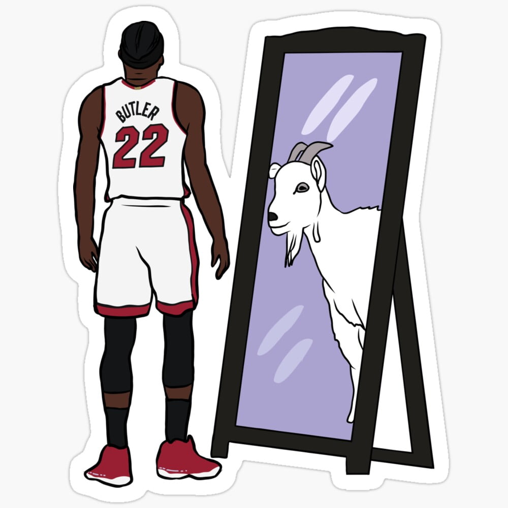 Jimmy Butler Mirror Goat Sticker Phone Decal Water Bottle Stickers Car ...