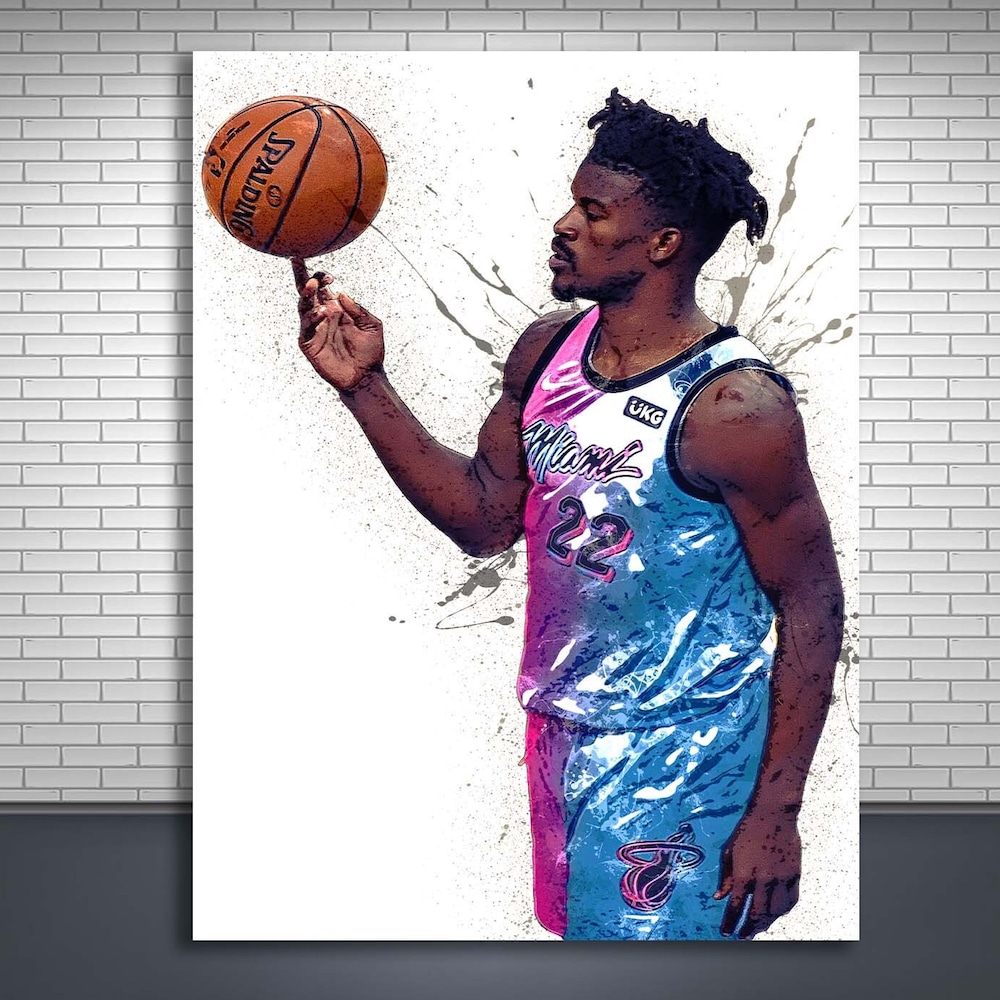 Jimmy Butler Poster, Miami basketball team, sport poster, Man Cave ...