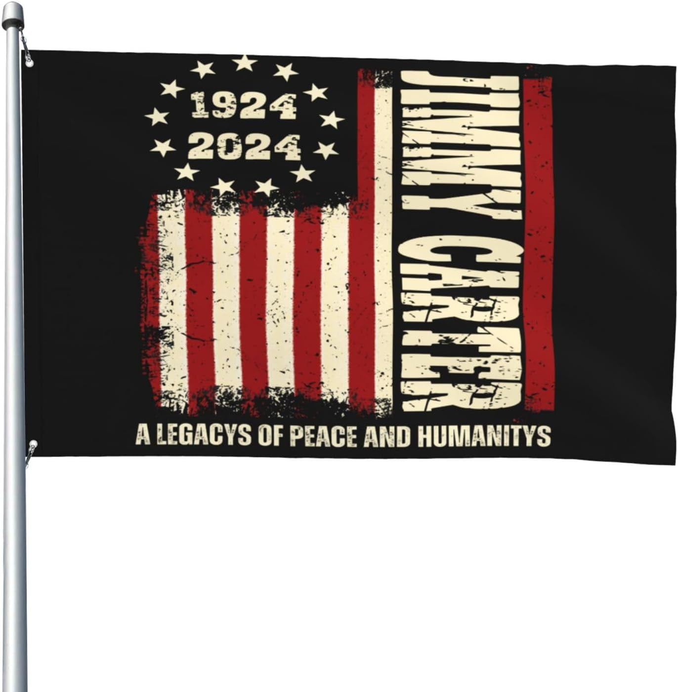 Jimmy-Carter 39th Presdient 1924 2024 Vinatge American Flag 4x6 Outdoor ...