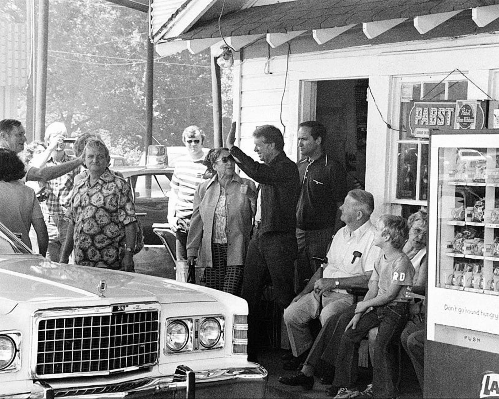 Jimmy Carter Campaign Stop at Plains, Georgia - 12x18 Inch Laminated ...