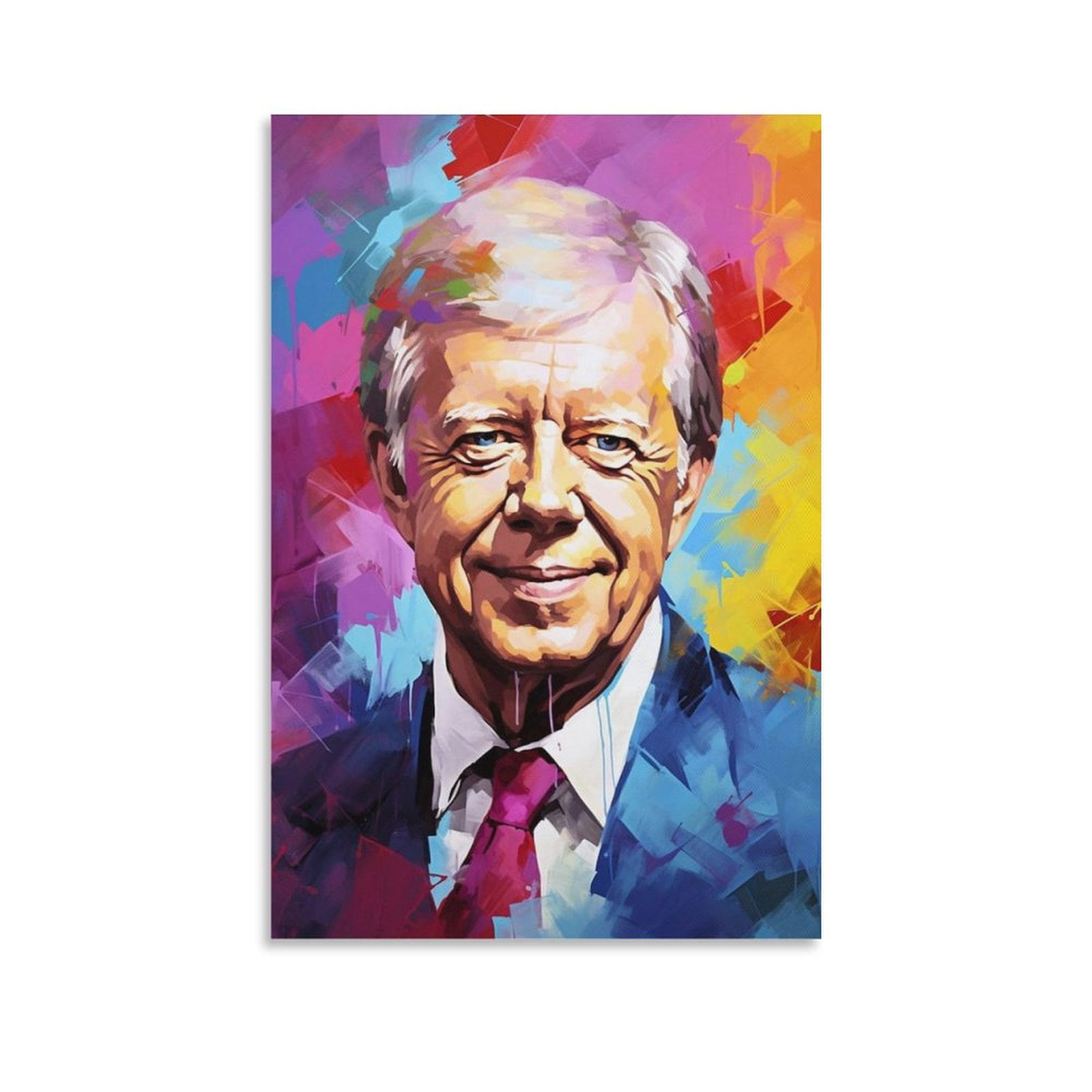 Jimmy Carter Former President 100 Years Old (10) Art Poster Canvas ...