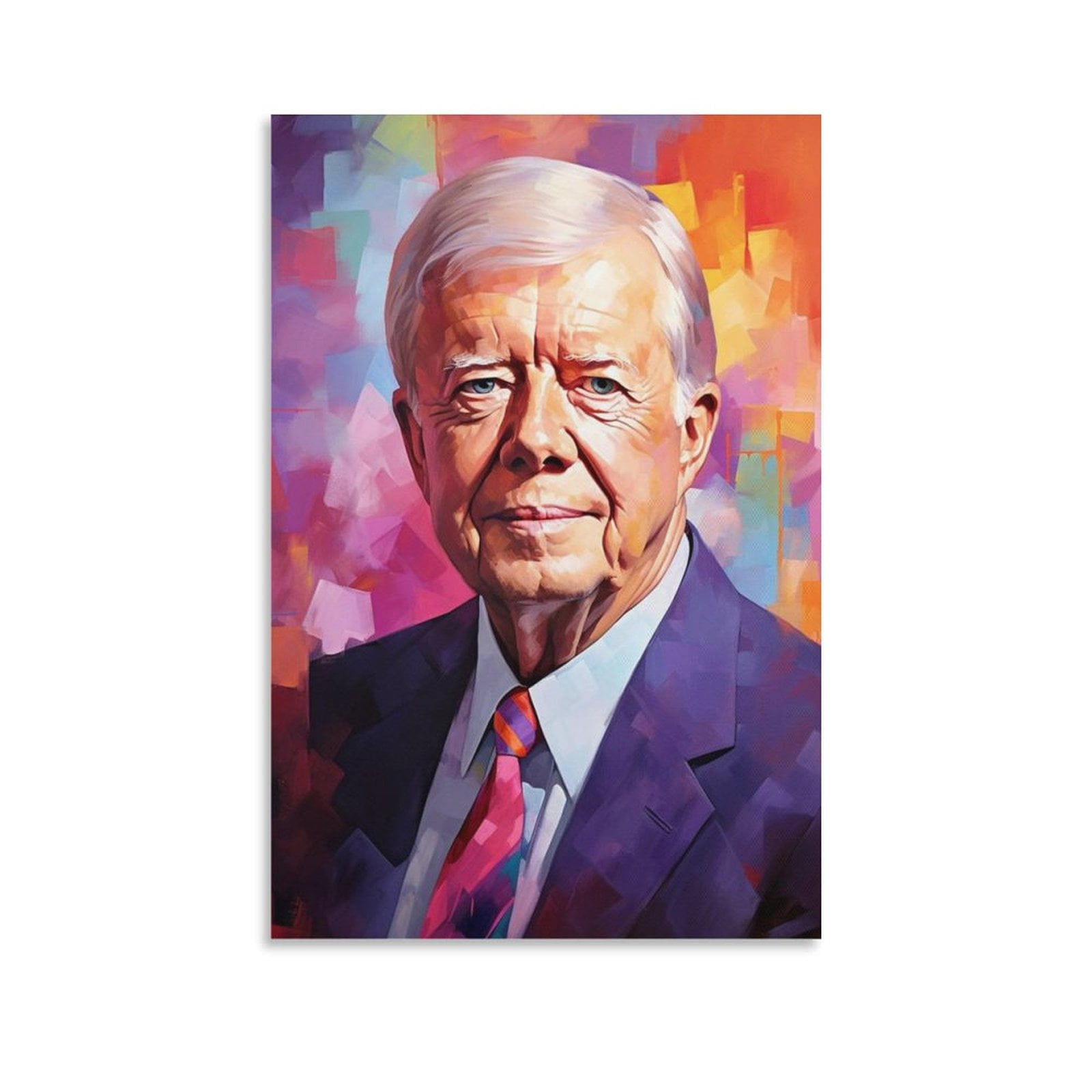 Jimmy Carter Former President 100 Years Old (12) Artworks Canvas Poster ...