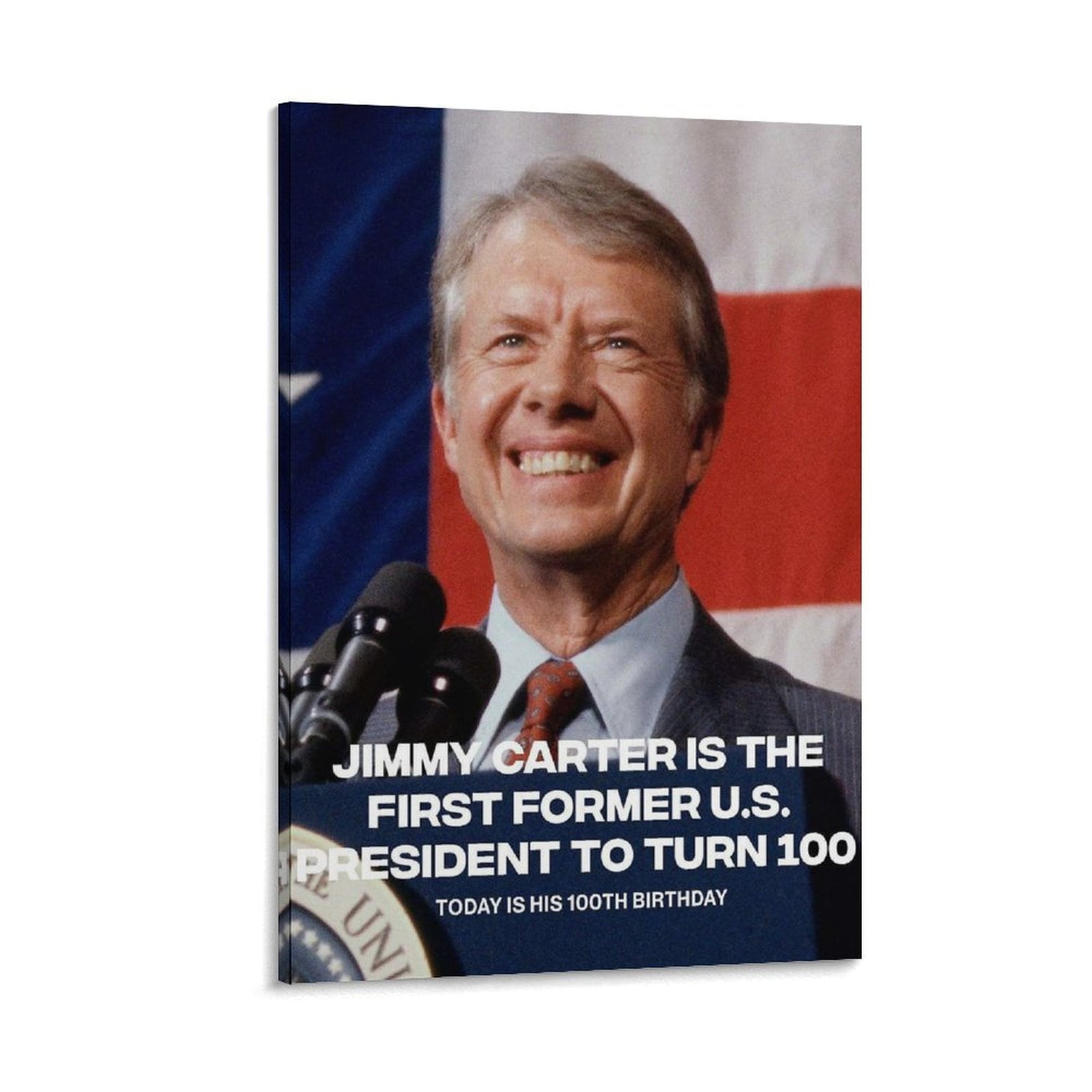 Jimmy Carter Former President 100 Years Old (13) Canvas Art Poster and ...