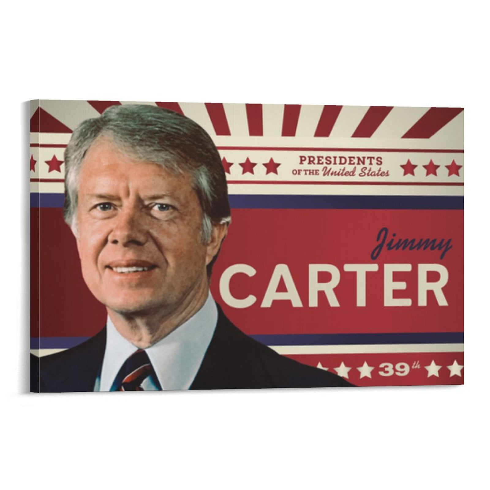 Jimmy Carter Former President 100 Years Old (24) Artworks Canvas Poster ...