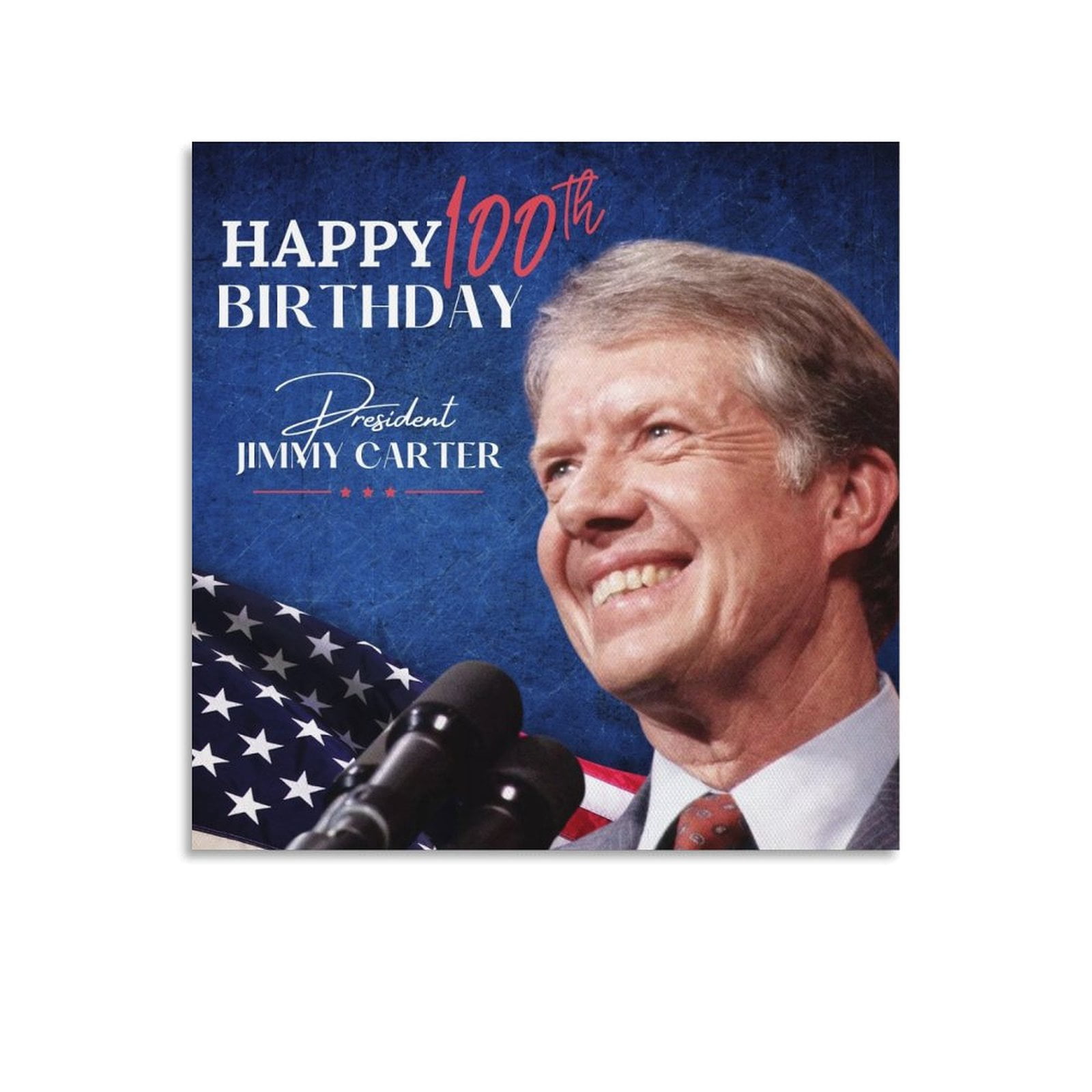 Jimmy Carter Former President 100 Years Old (33) Canvas Poster Wall Art ...