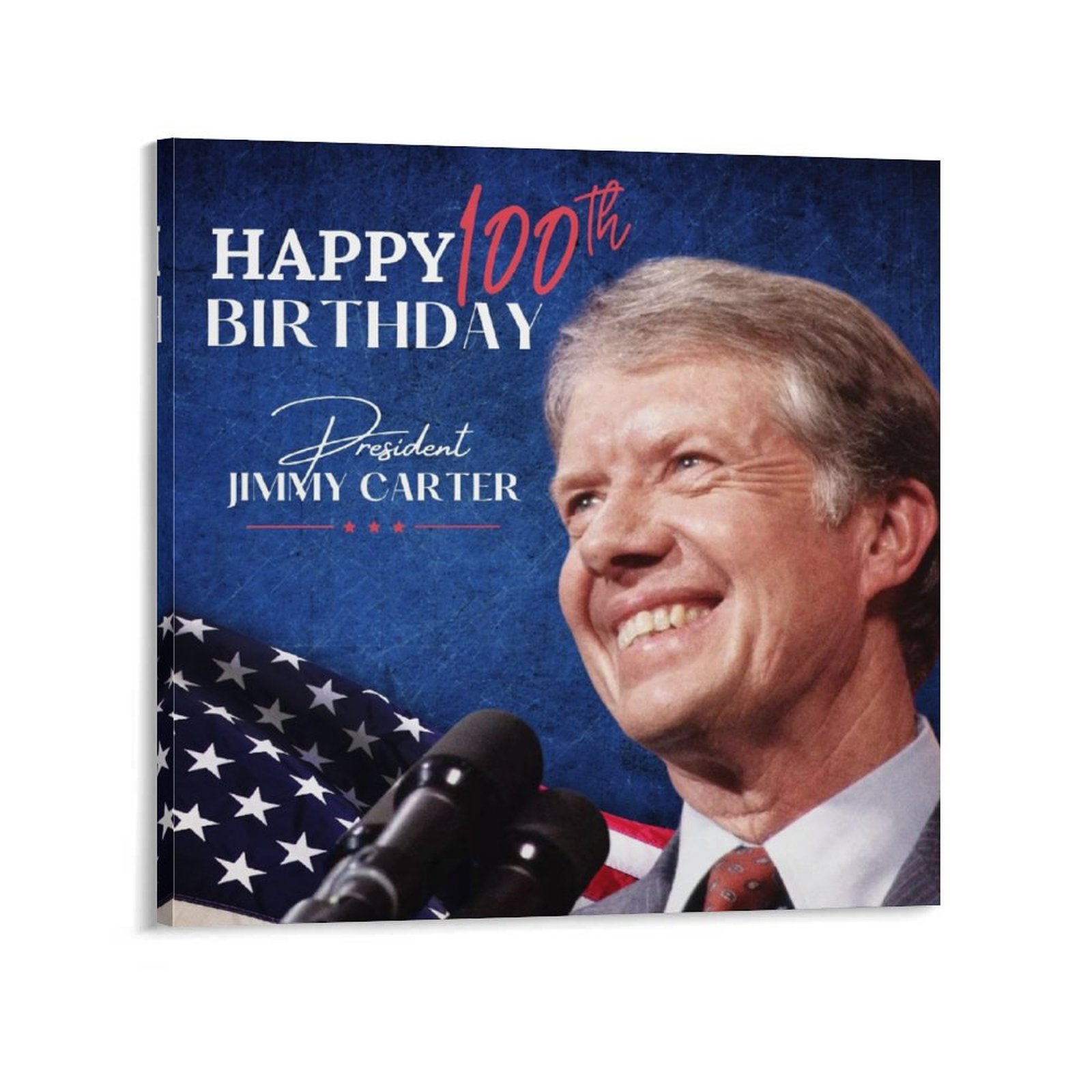 Jimmy Carter Former President 100 Years Old (33) Painting On Canvas ...