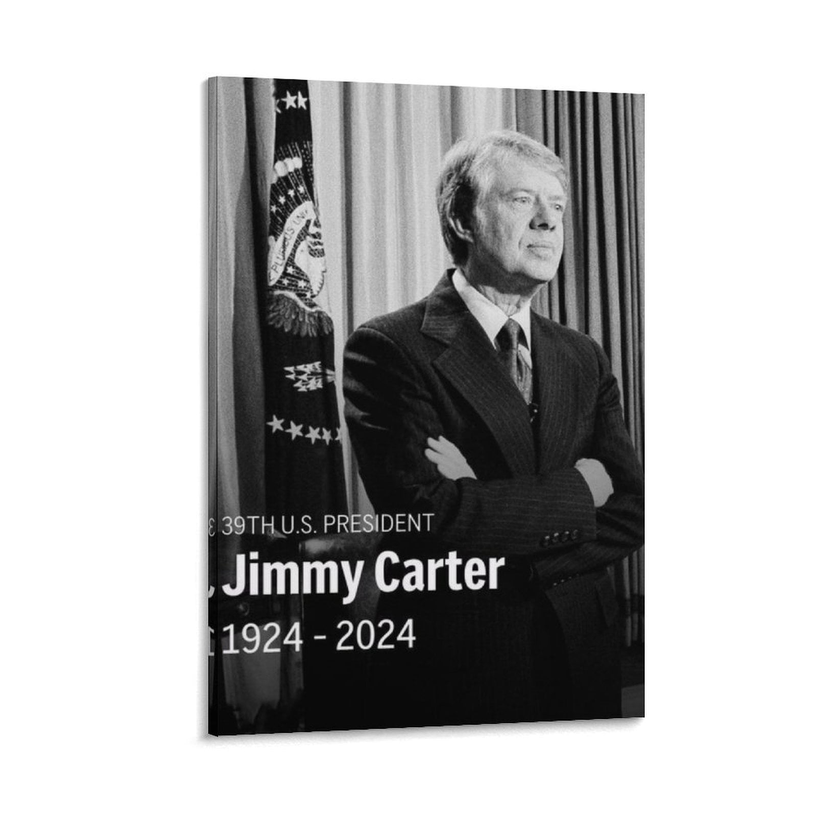 Jimmy Carter Former President 100 Years Old (36) Artworks Canvas Poster ...