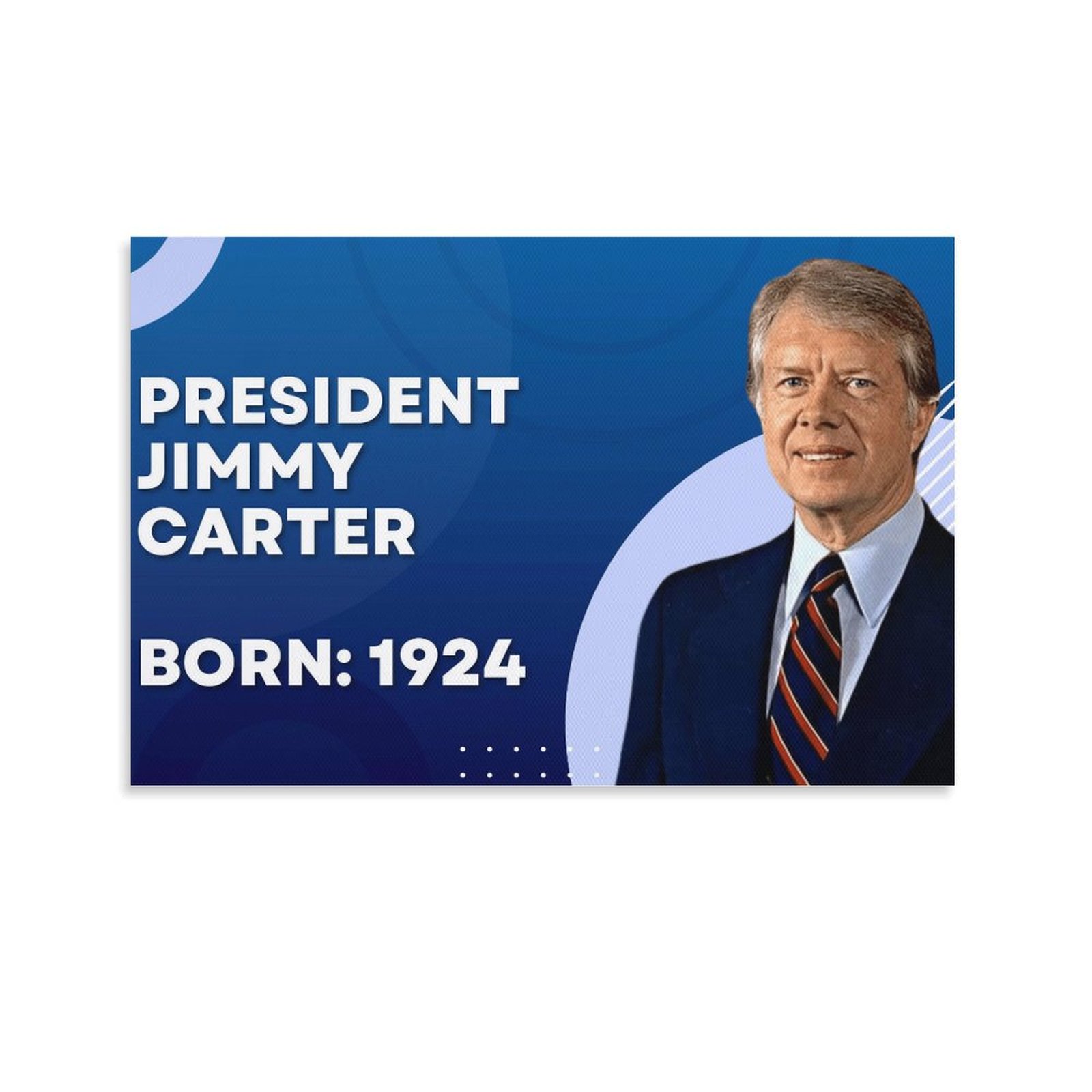 Jimmy Carter Former President 100 Years Old (46) Canvas Wall Art Prints ...