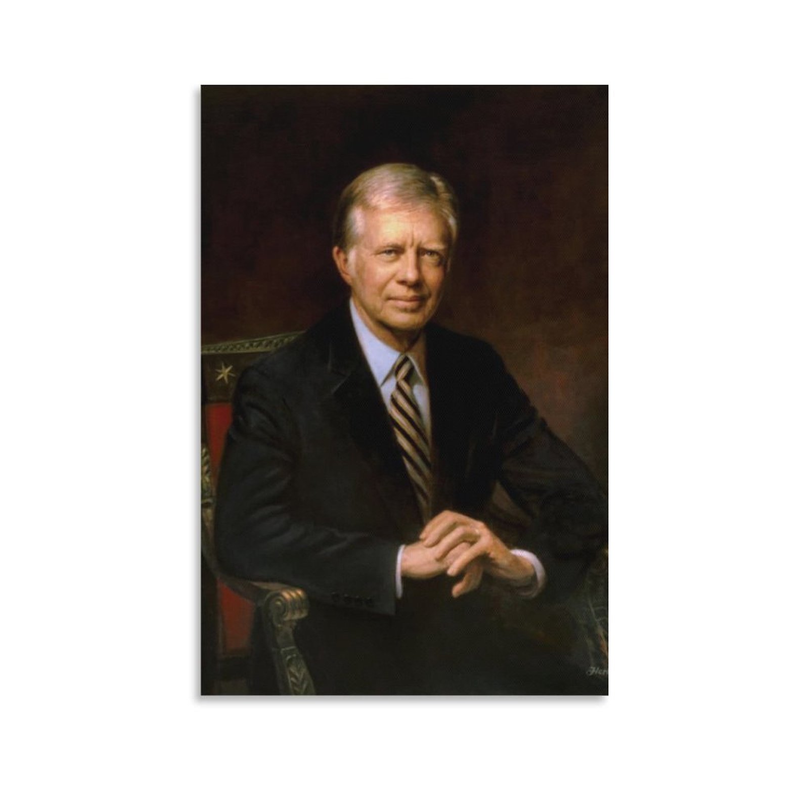 Jimmy Carter Former President 100 Years Old (66) Artworks Canvas Poster ...