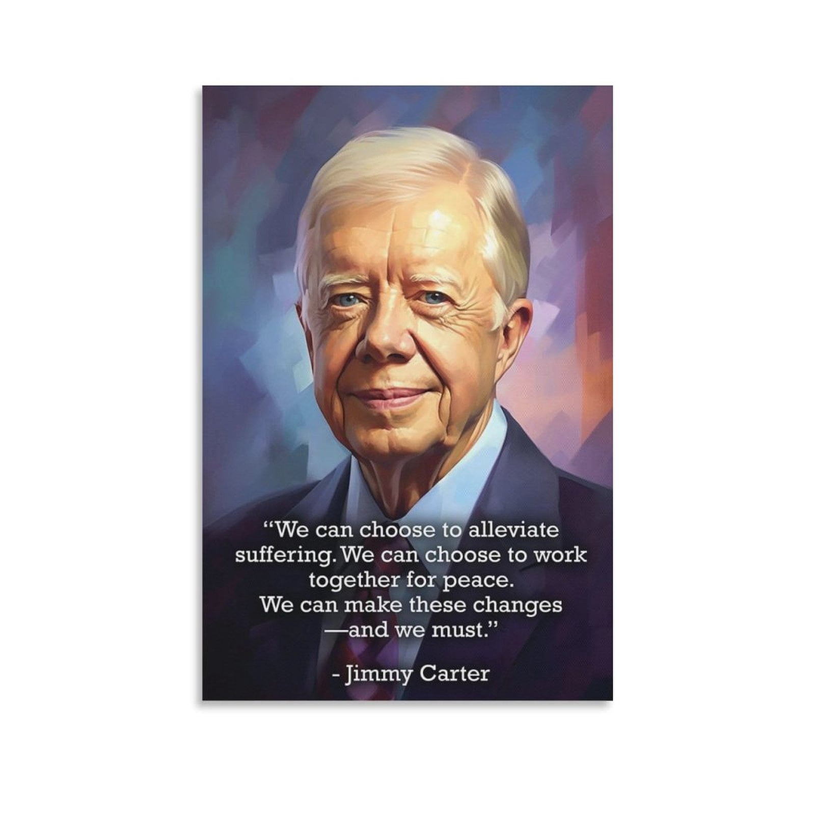 Jimmy Carter Former President 100 Years Old (7) Canvas Wall Art Prints ...