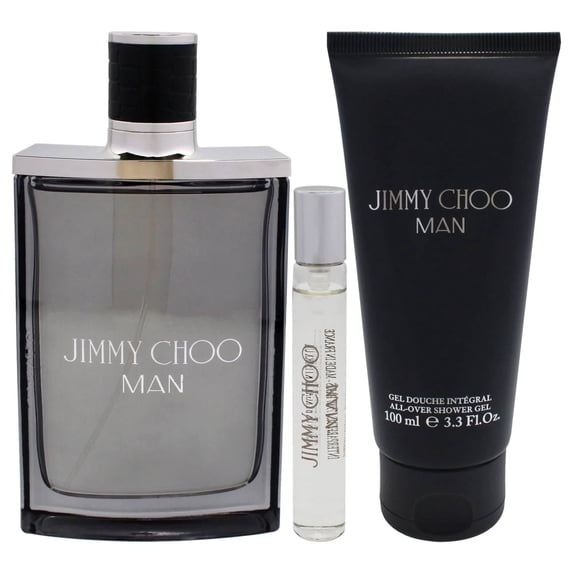 Jimmy Choo Man Fragrance Gift Set for Men, 3.3 Eau De Toilette + 0.25 ...