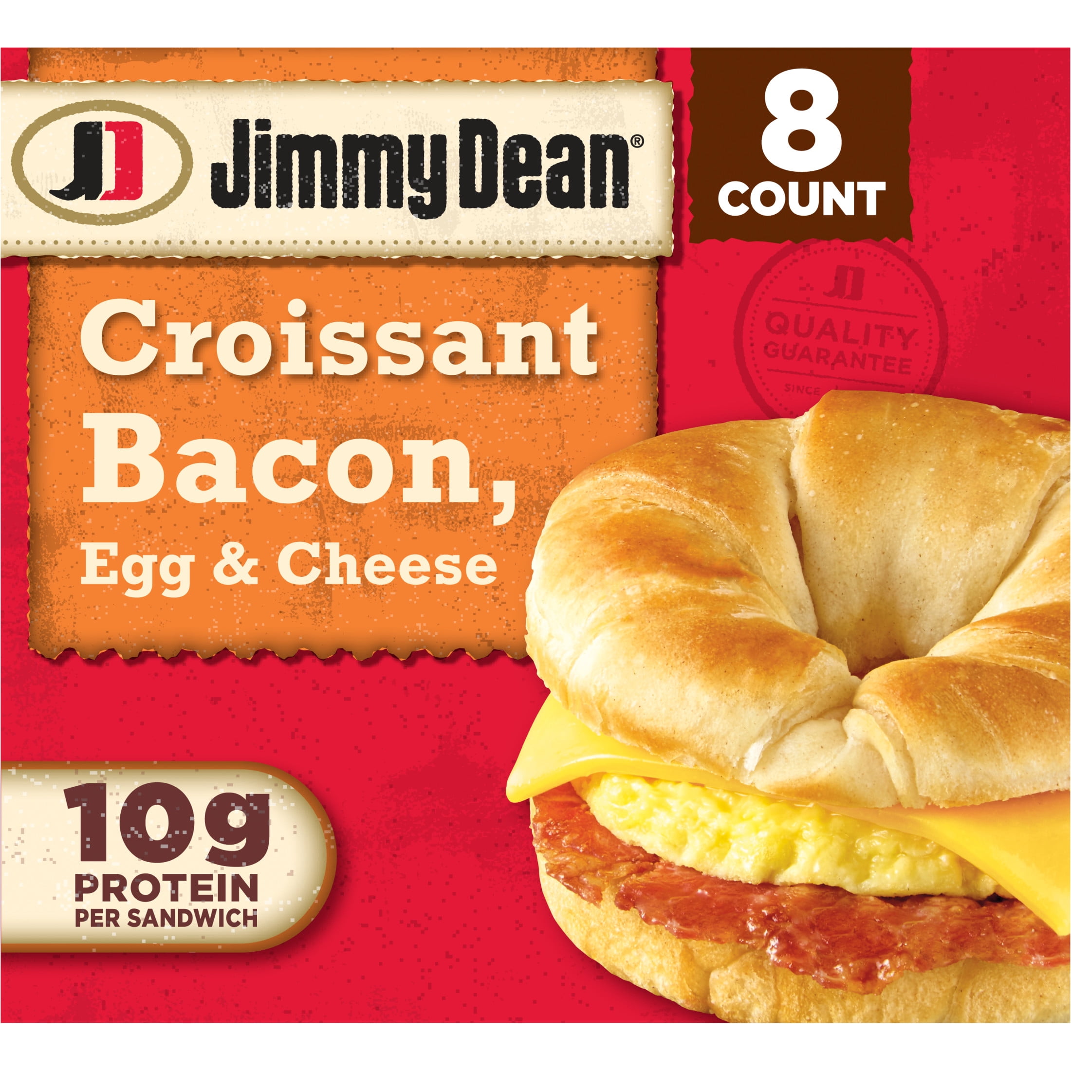 Jimmy Dean Frozen Breakfast Sandwich, Bacon Egg & Cheese Croissant, 8 ...