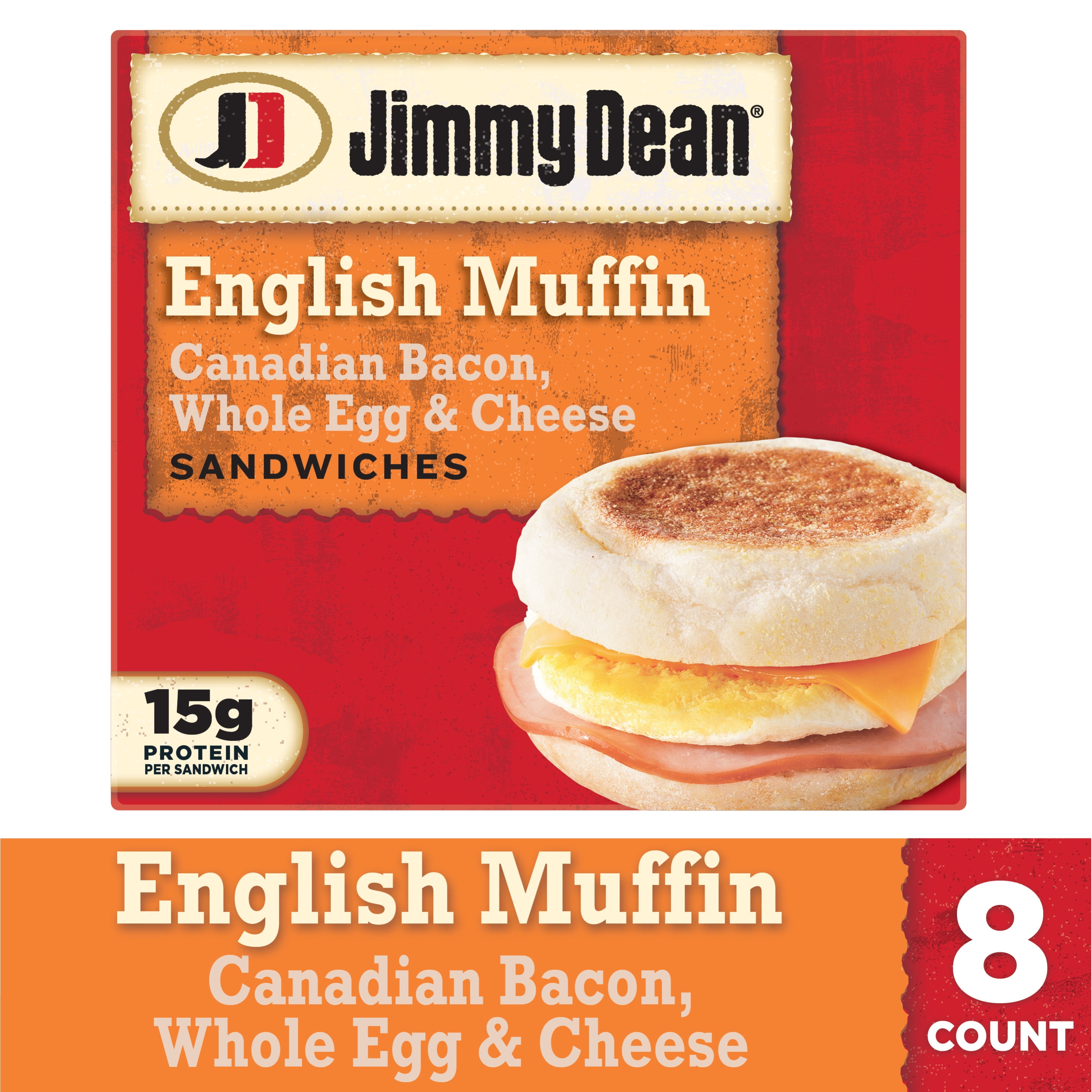 Jimmy Dean® Canadian Bacon, Whole Cracked Egg & Cheese English Muffin ...