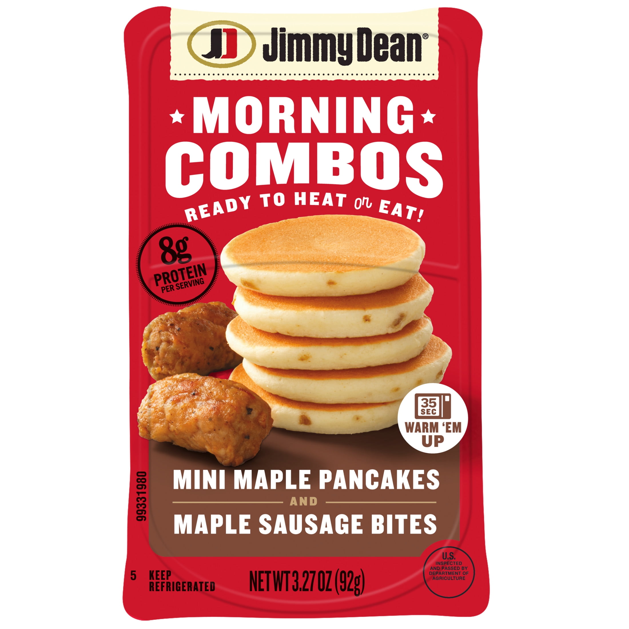 Jimmy Dean Morning Combos Mini Maple Pancakes and Maple Sausage Bites ...