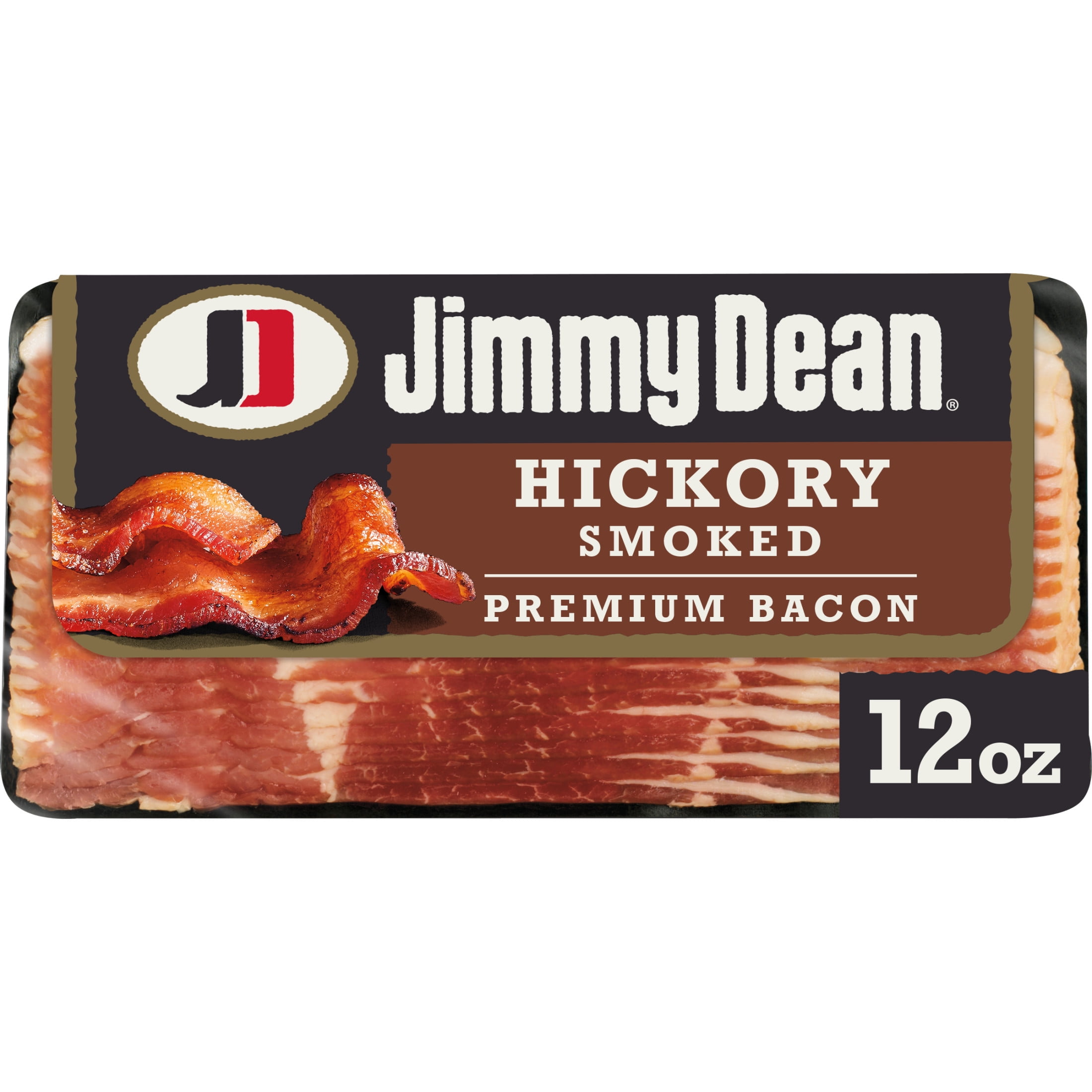 Jimmy Dean Premium Hickory Smoked Refrigerated Bacon, 12 oz - Walmart.com