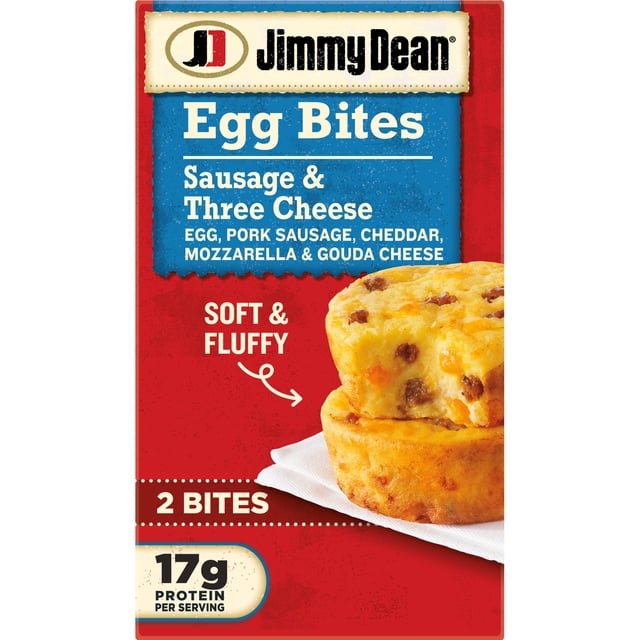 Jimmy Dean Sausage Three Cheese Egg Bites, 4 oz, 2 Count (Frozen ...