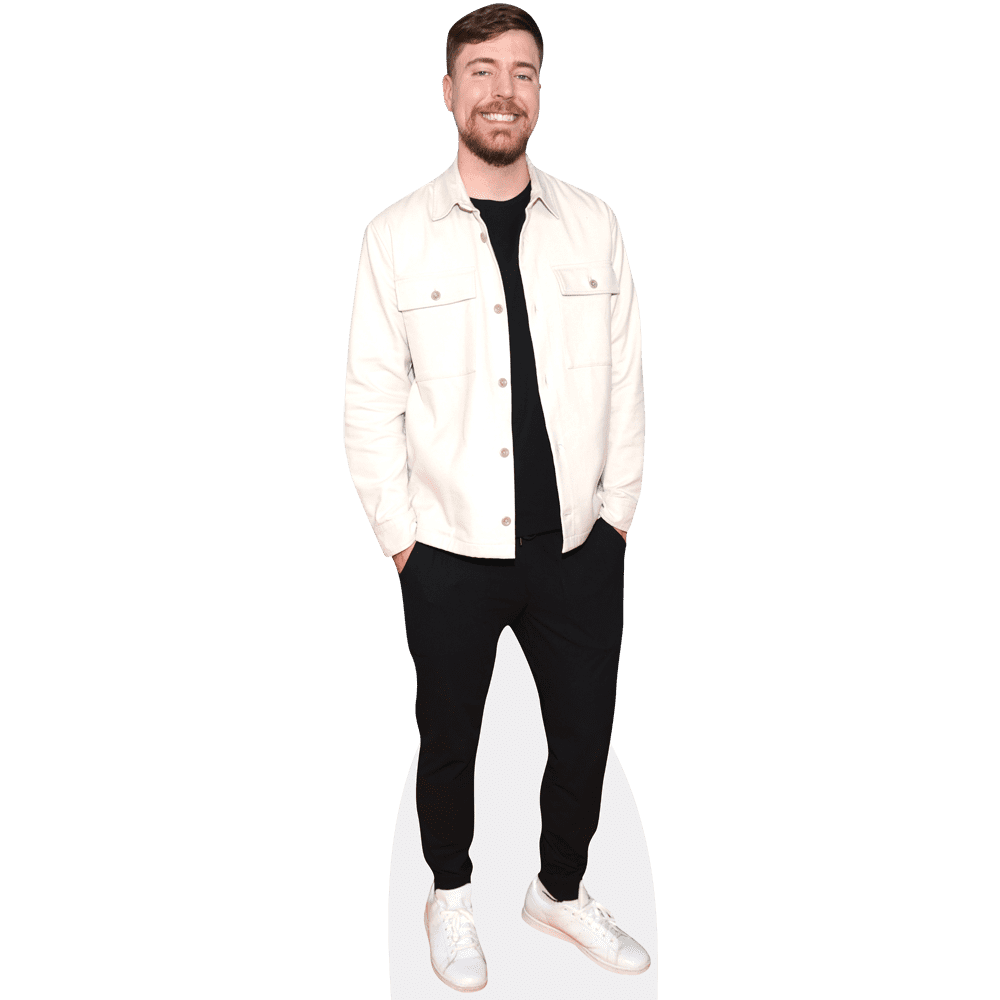 Jimmy Donaldson (White Jacket) Mini Cardboard Cutout Standee - Walmart.com