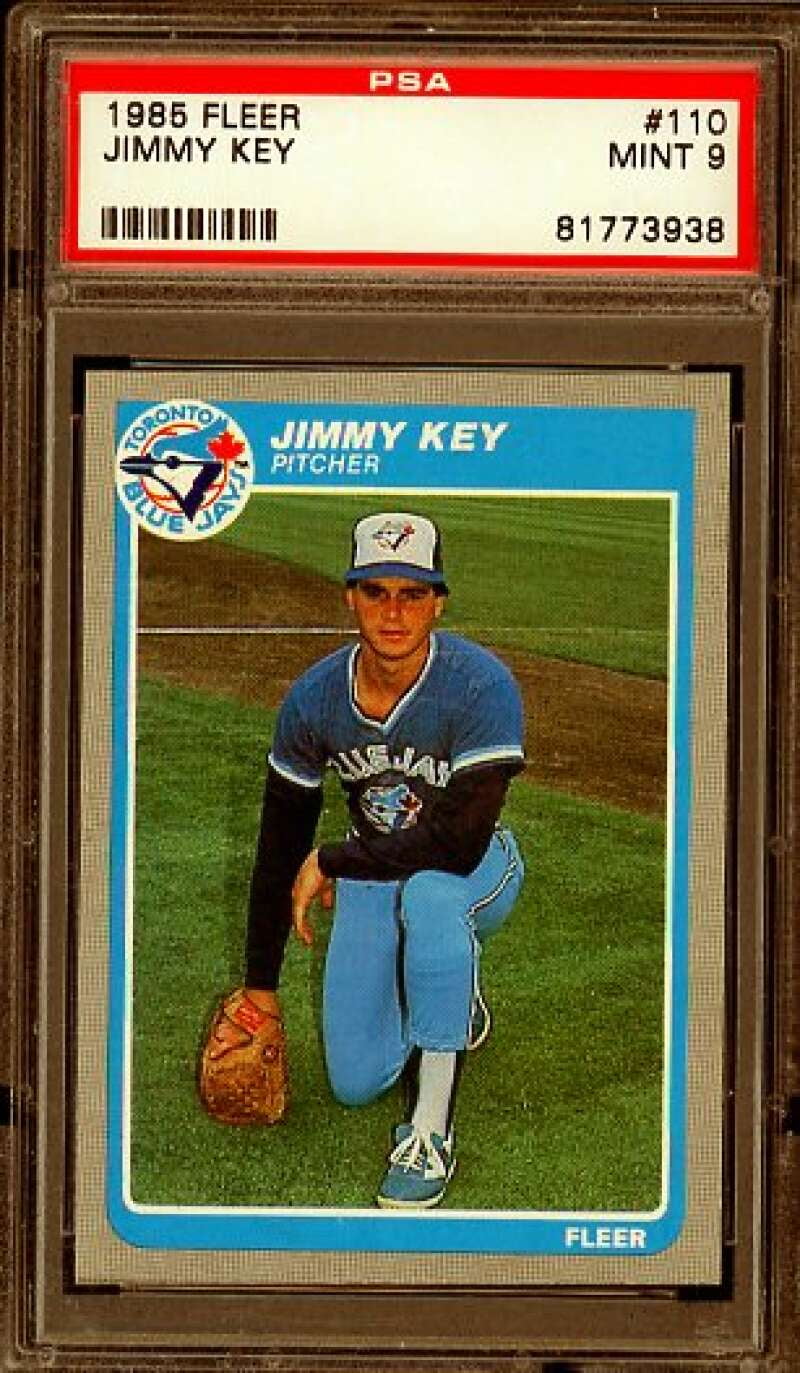 Jimmy Key Rookie Card 1985 Fleer #110 PSA 9 - Walmart.com