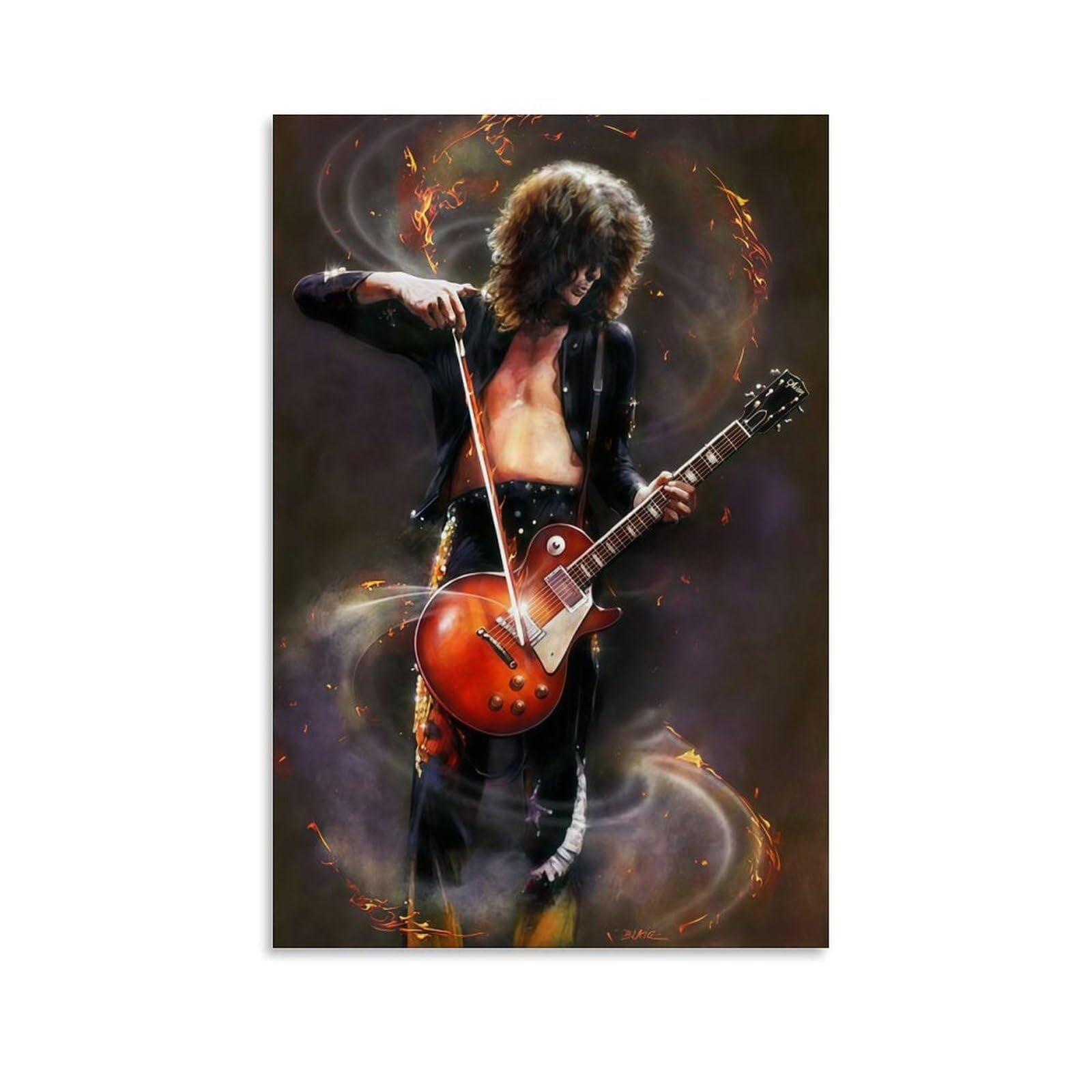 Jimmy Page Canvas Poster Mural Decor Printing Picture Painting Living ...