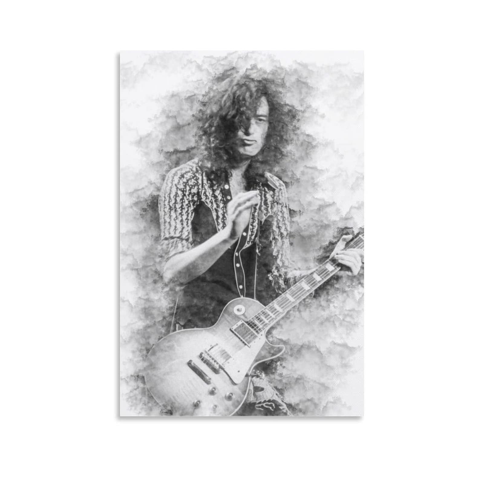 Jimmy Page Great Influential Guitarist Musician Art Design Poster ...