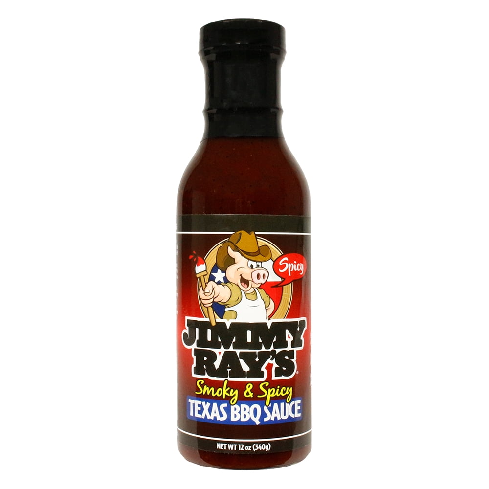 Jimmy Ray's Smoky & Spicy Texas Sweet Southern BBQ Sauce Gluten Free No MSG 12oz - Walmart.com