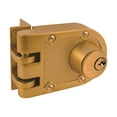 Jimmy-Resistant Deadlock, Diecast, Brass Color, Angle Strike, Double ...