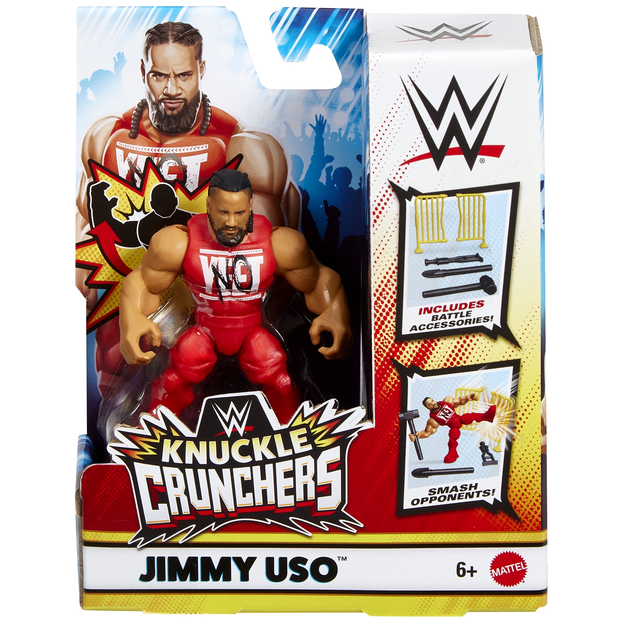 Jimmy Uso (No Yeet) - WWE Knuckle Crunchers 5 Mattel WWE Toy Wrestling ...