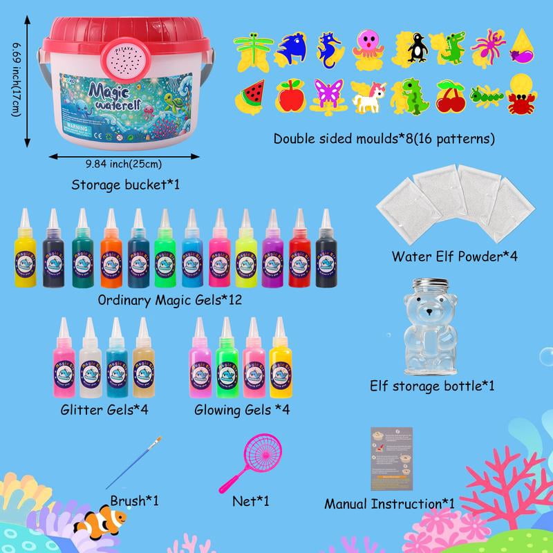 Jimosia Squishy Fairy Water Gel Kit,Handmade Water Toy, Creative Magic ...