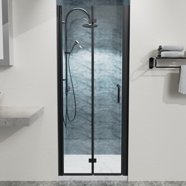 Niveal 55"-59" W x 56" H Framed Double Sliding Tub Door Clear Glass ...