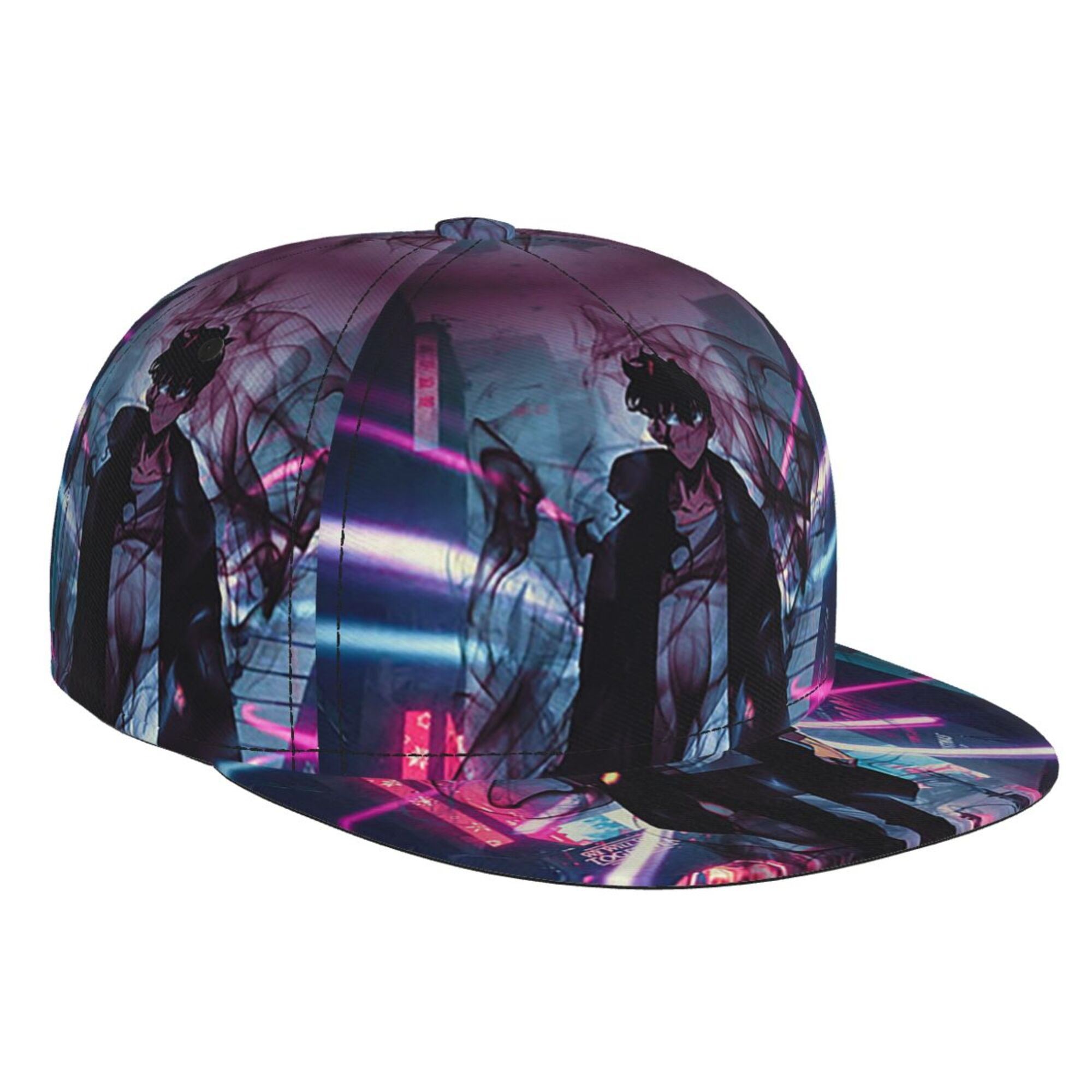 Jin Woo Solo Leveling Flat Brim Bill Baseball Cap Adjustable Hat Hip ...