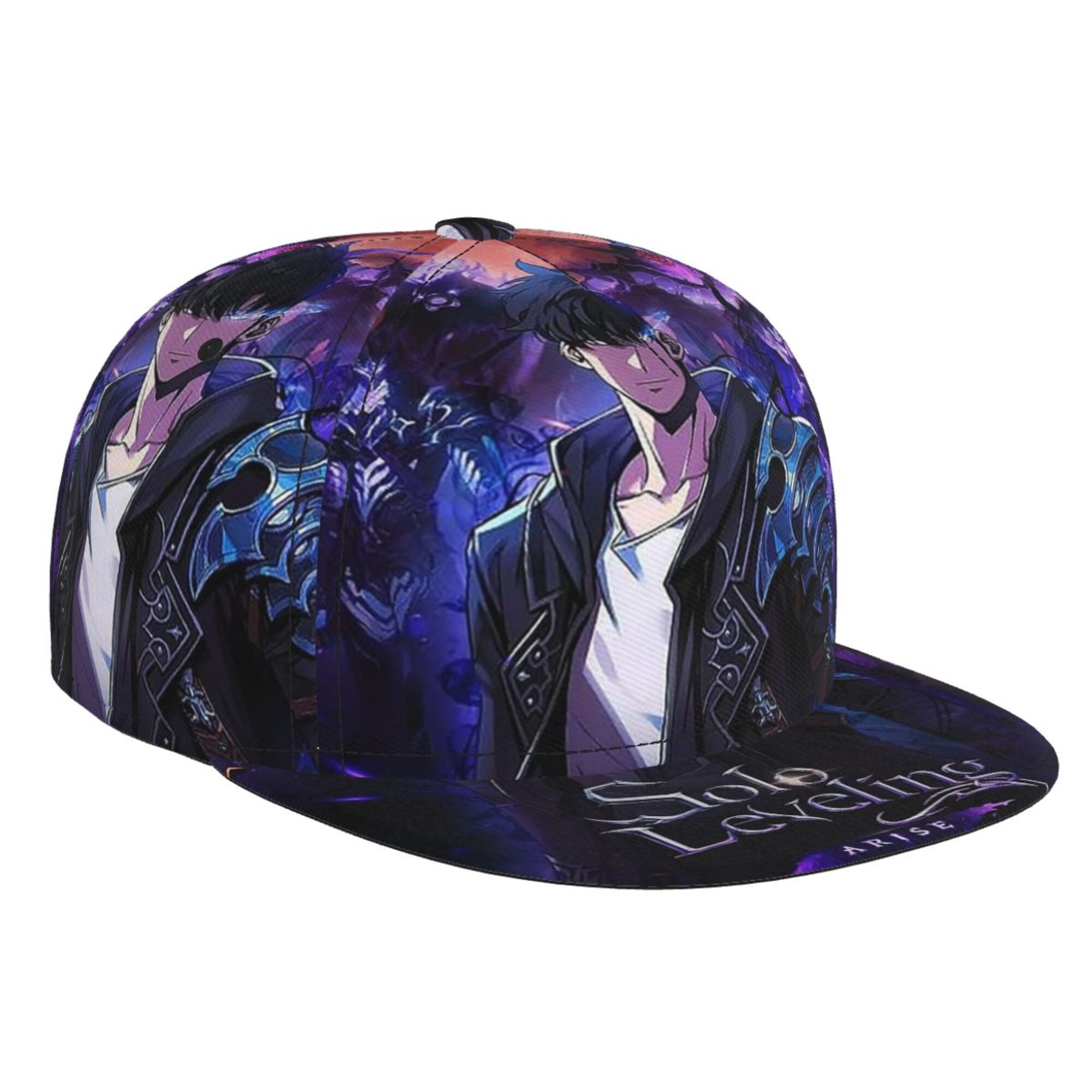 Jin Woo Solo Leveling Flat Brim Bill Baseball Cap Adjustable Hat Hip ...