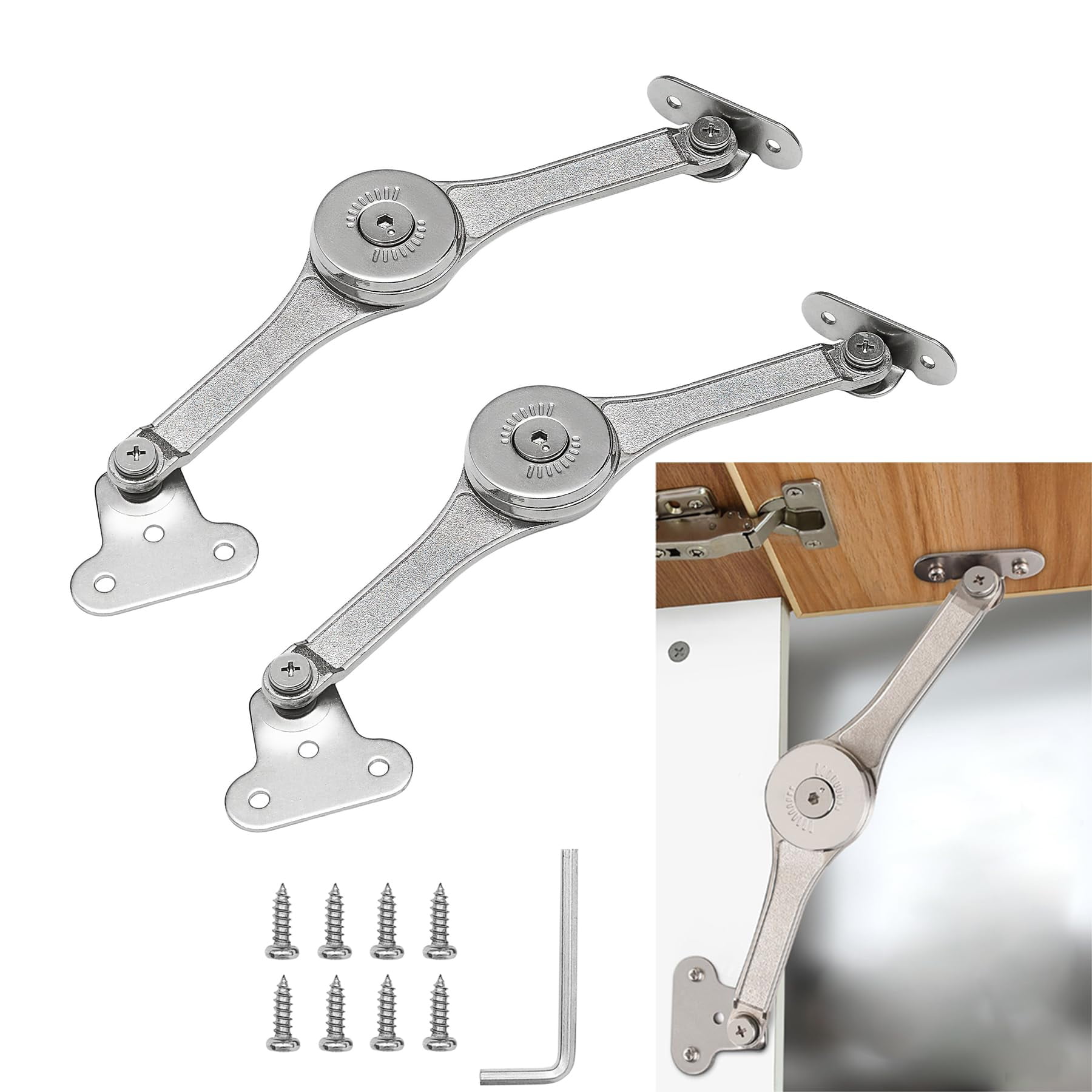 JinBoCheng 2pcs Heavy Duty Lid Stay Hinges Folding Lid Support Hinge ...