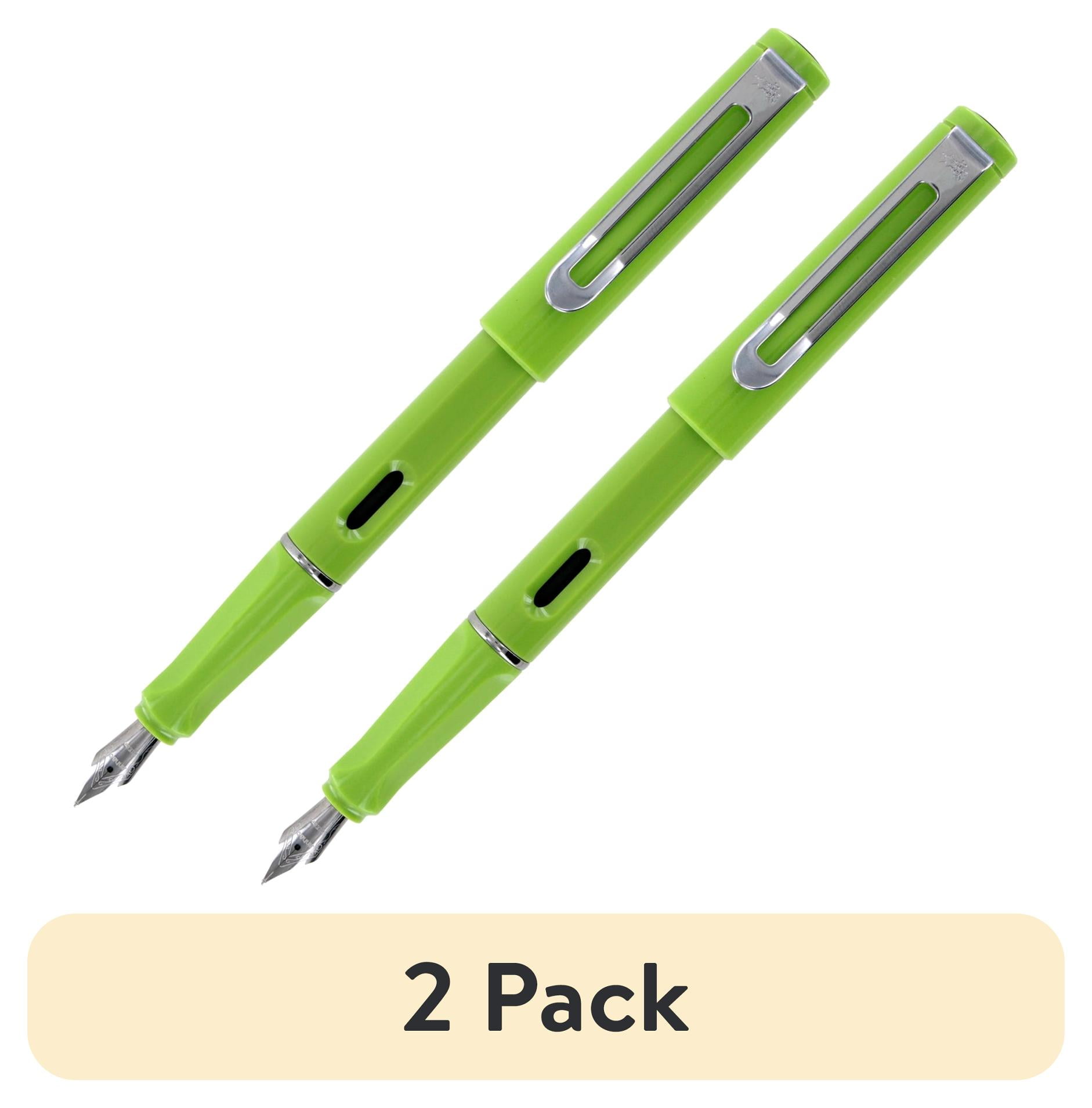 (2 pack) JinHao 599A Lime Green Plastic Fountain Pen - Walmart.com