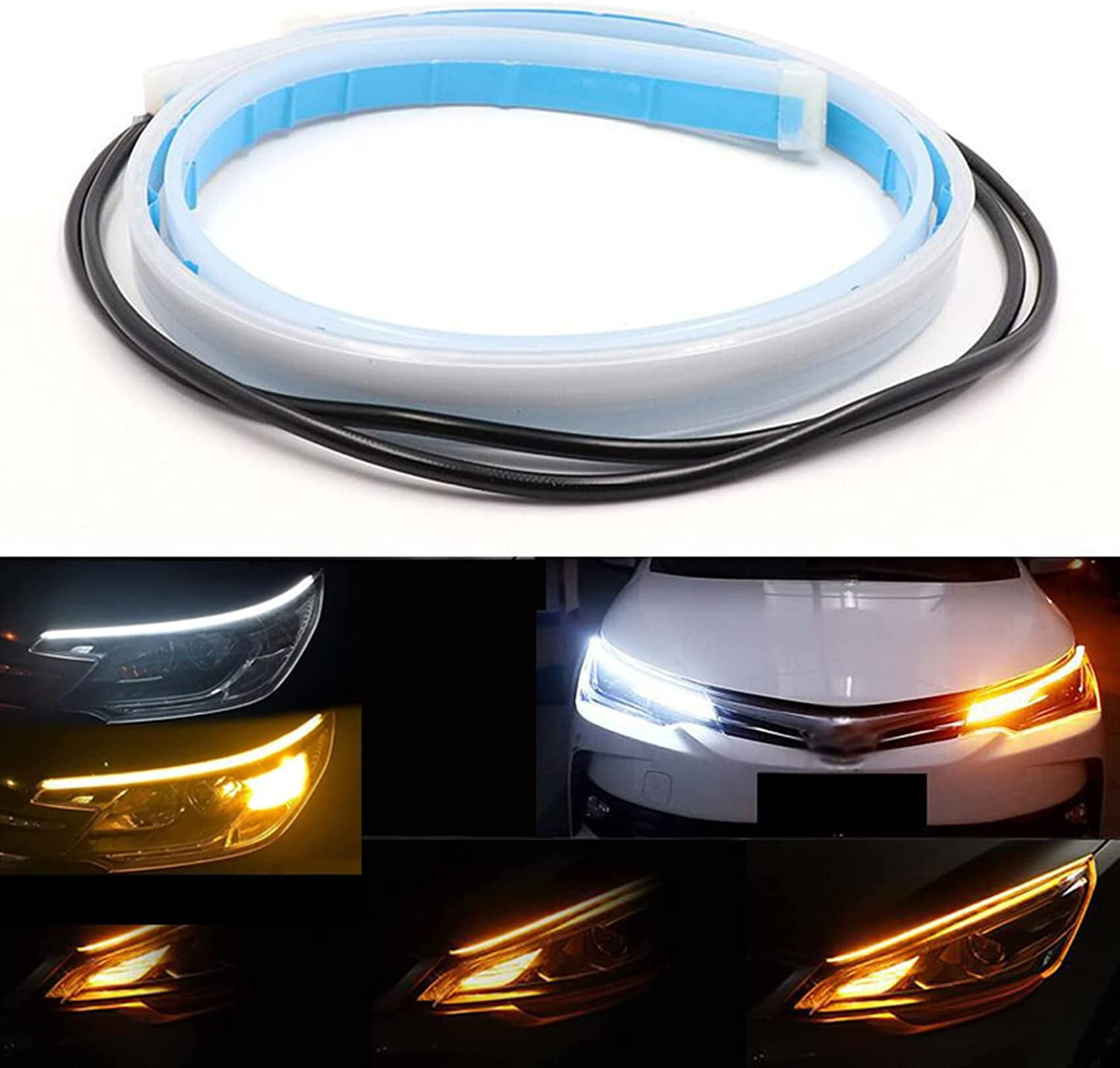 JinRui-T 2Pcs 24 Inch Led Strip Lights for Cars Led Headlight Strip ...
