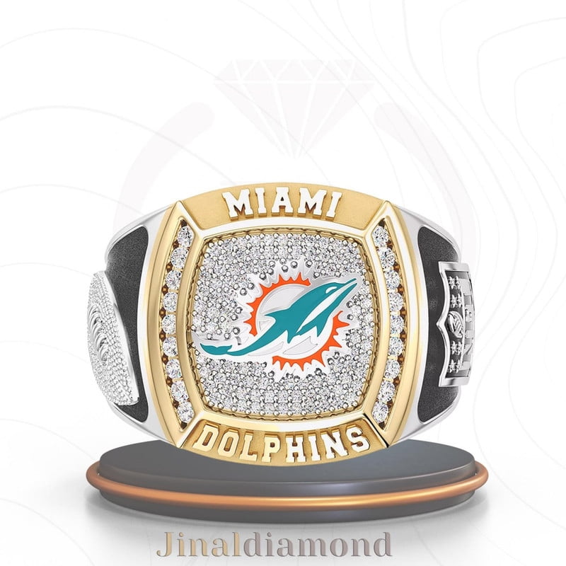 Jinaldaimound #MiamiDolphins 1/2 CTTW Diamond Two-Tone Yellow Gold and ...