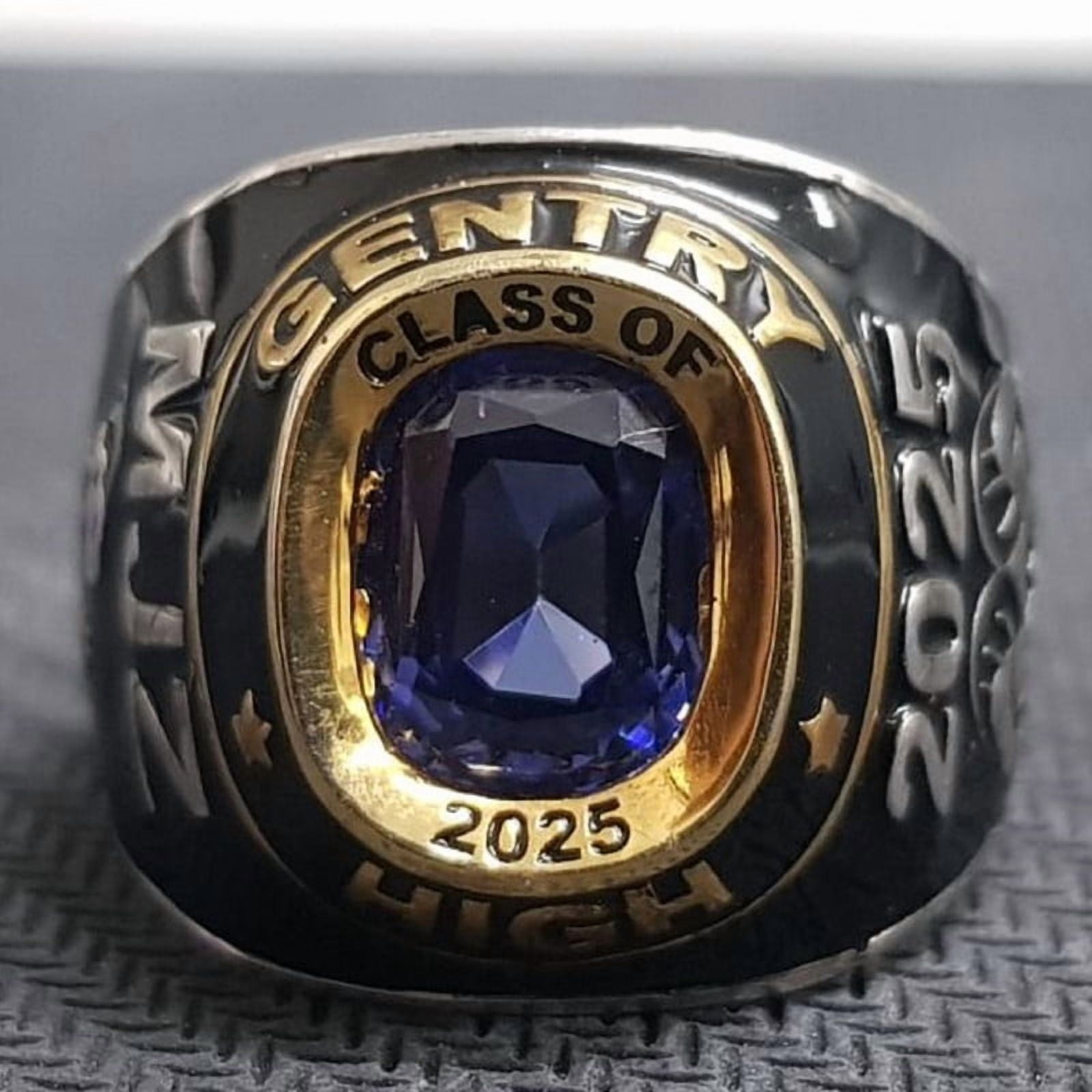 Jinaldiamond CZ Oval Gemstone Custom High School Class Ring for College ...